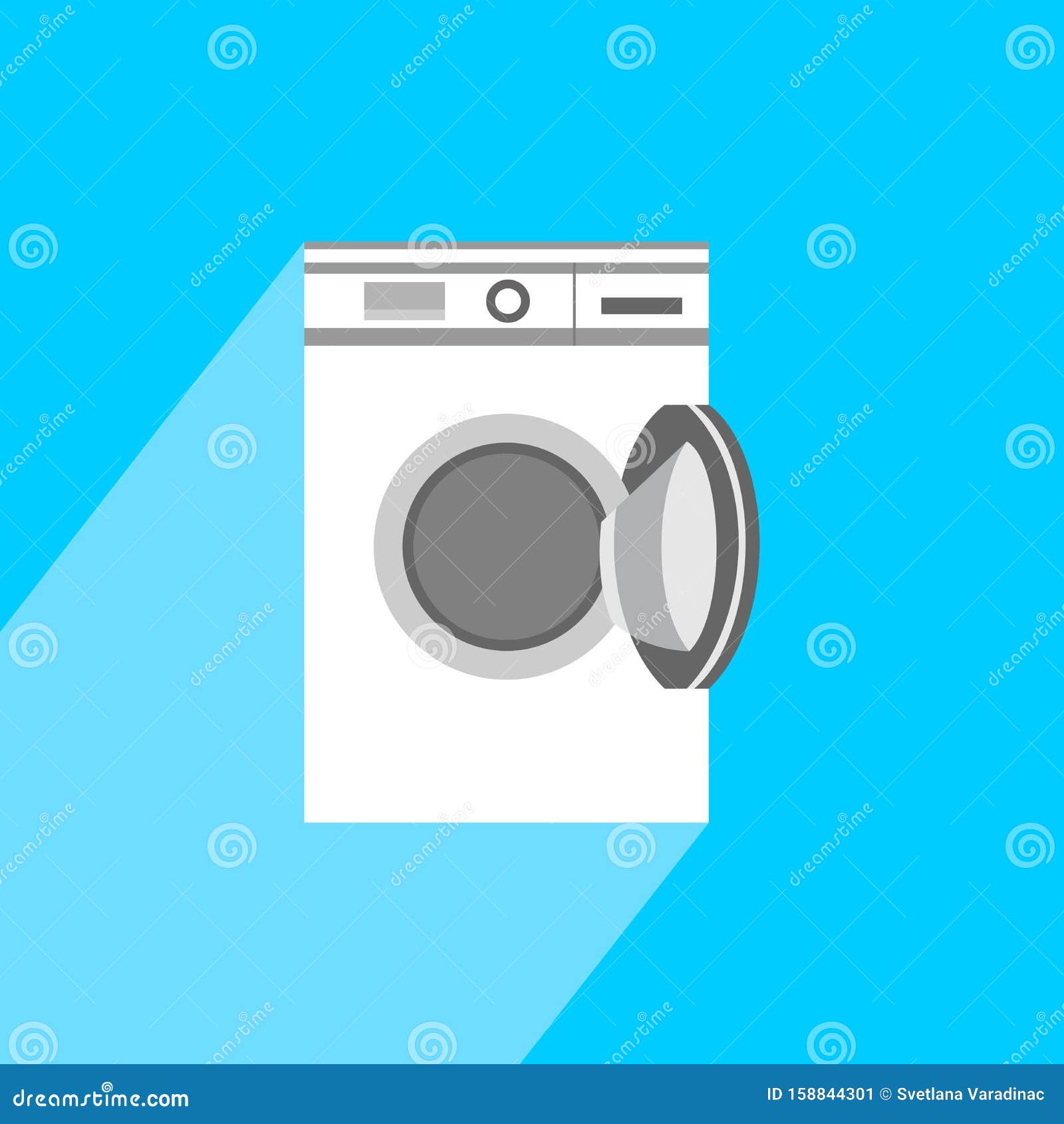 Washing or Dryer Machine Icon with the Door Open. Stock Vector ...