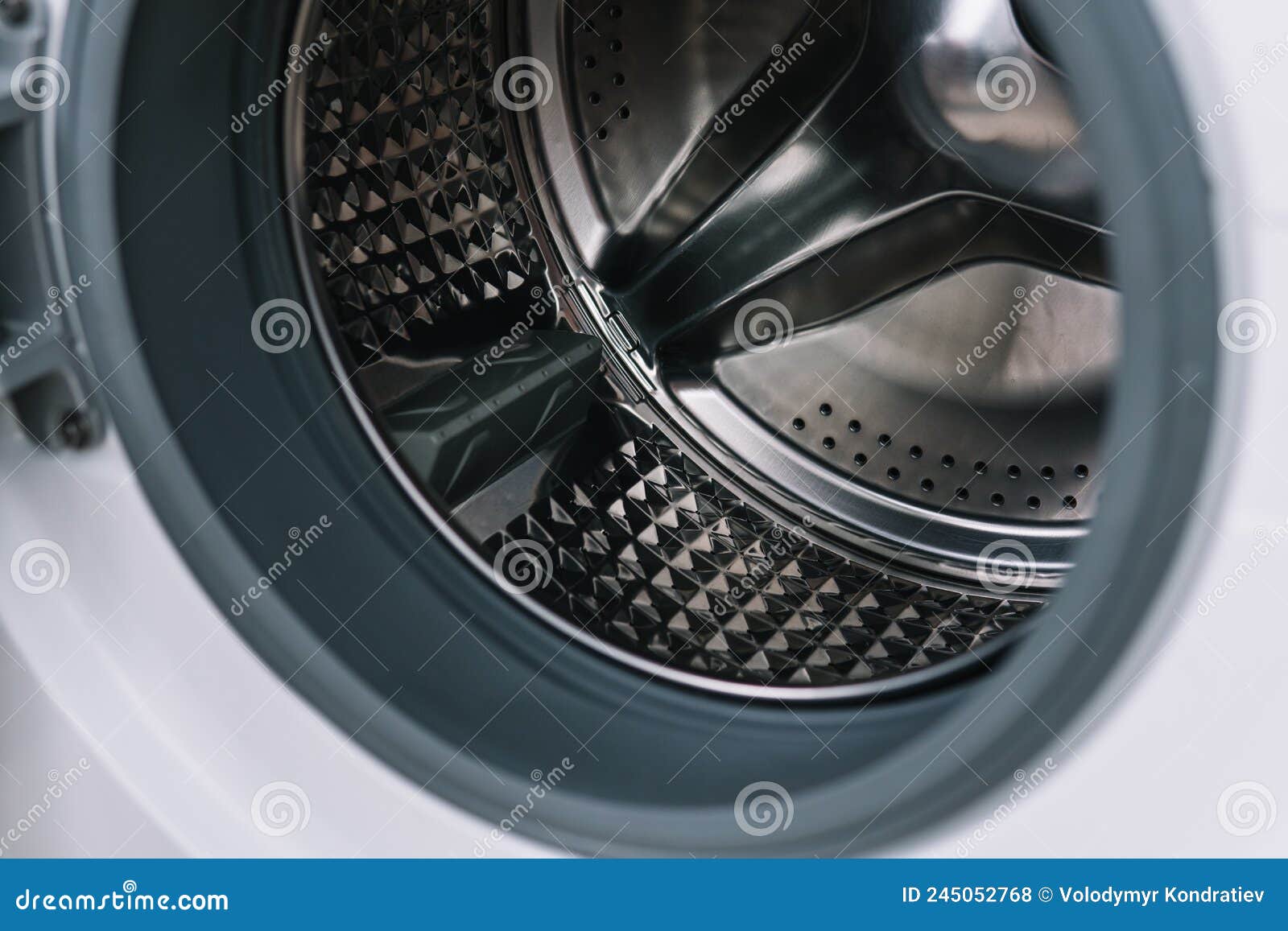 Washing Dryer Machine Inside View of a Drum Close Up Stock Photo ...