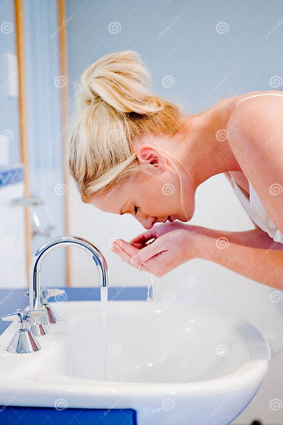 Washing Face stock image. Image of smiling, taps, home - 7358311