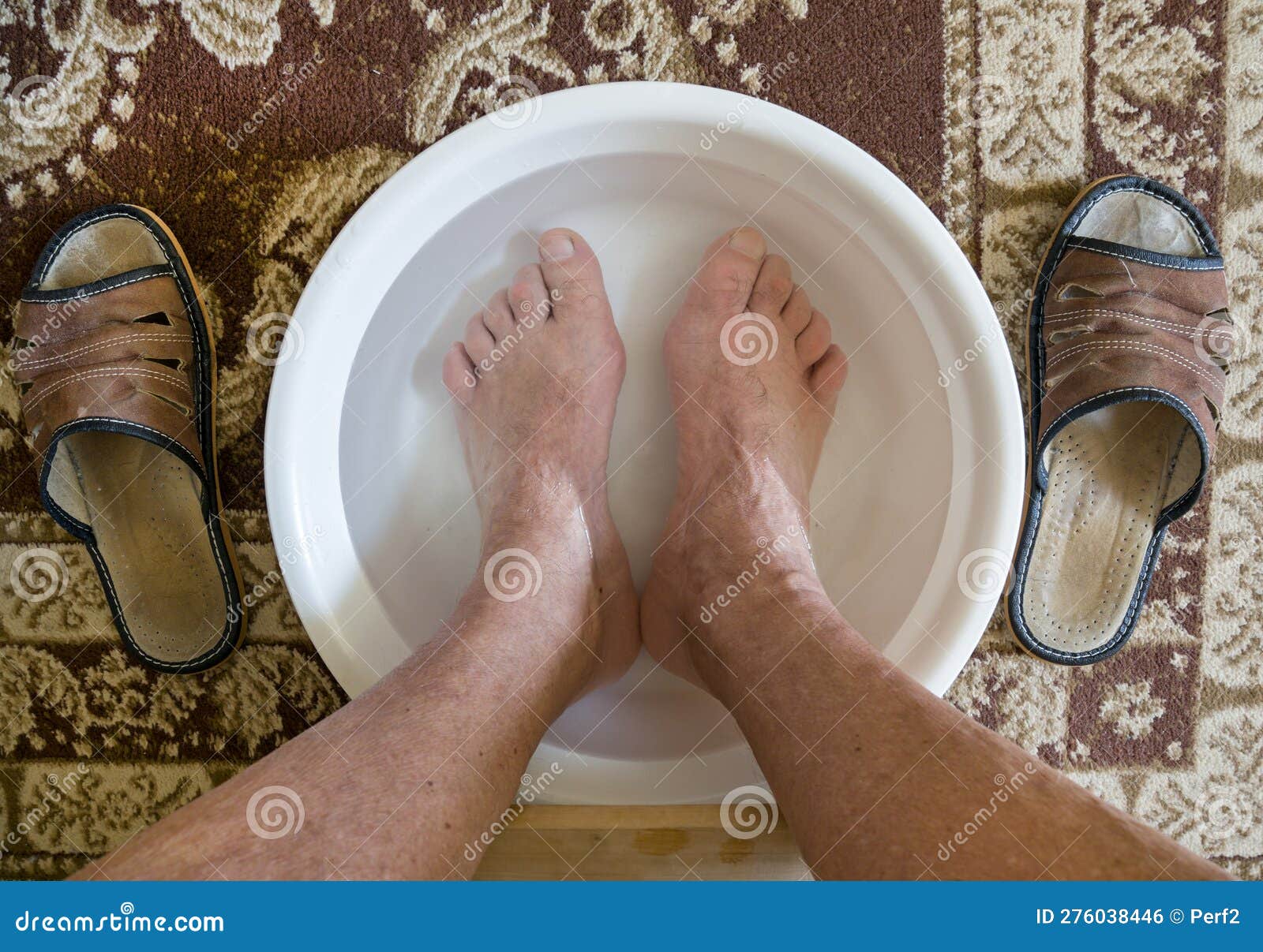 Washing the feet stock photo. Image of slipper, washing - 276038446