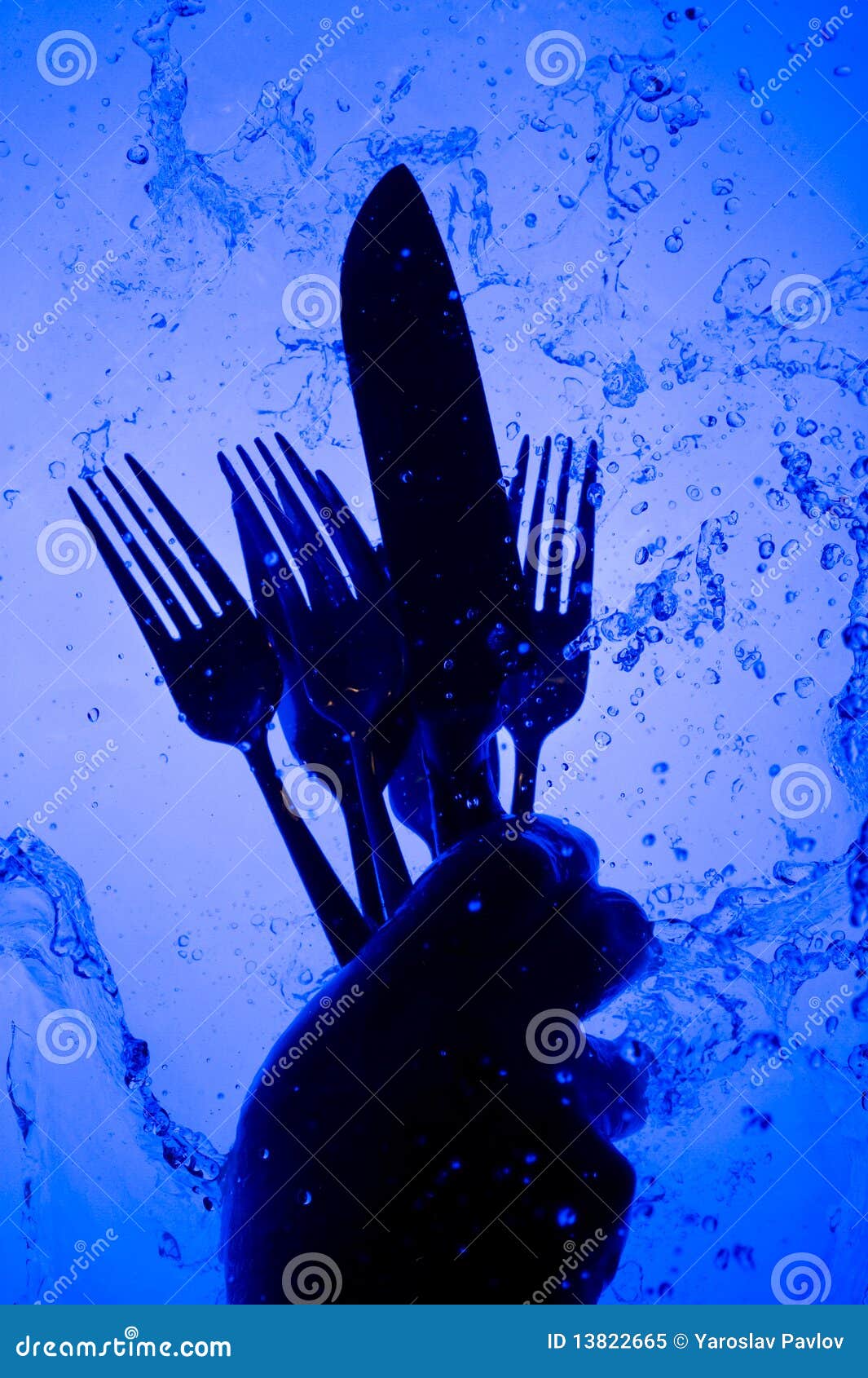 Washing flatware stock image. Image of dishware, fork - 13822665