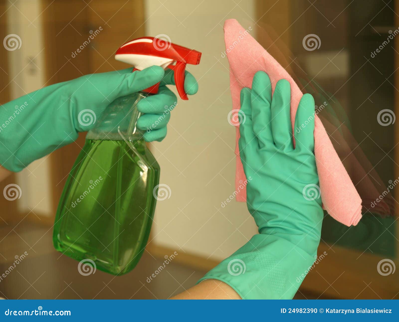 Washing the glass stock photo. Image of glove, equipment - 24982390