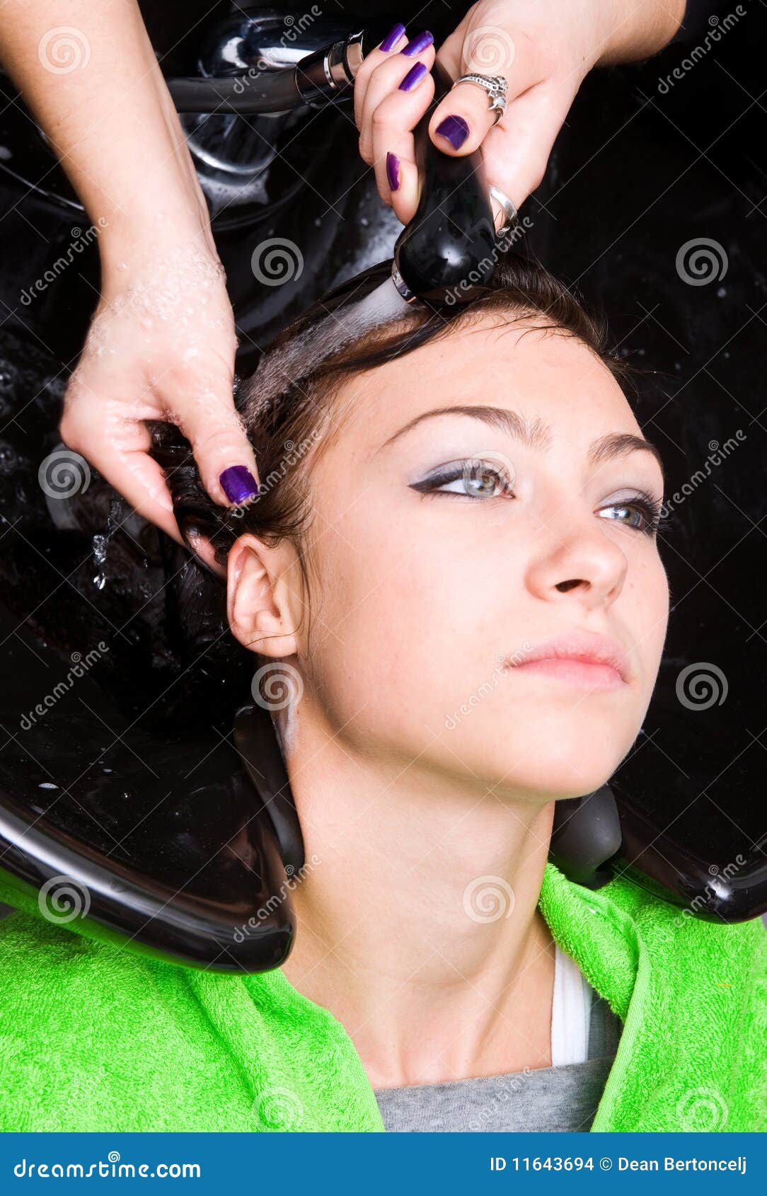 Washing hair stock photo. Image of curl, hairdresser - 11643694