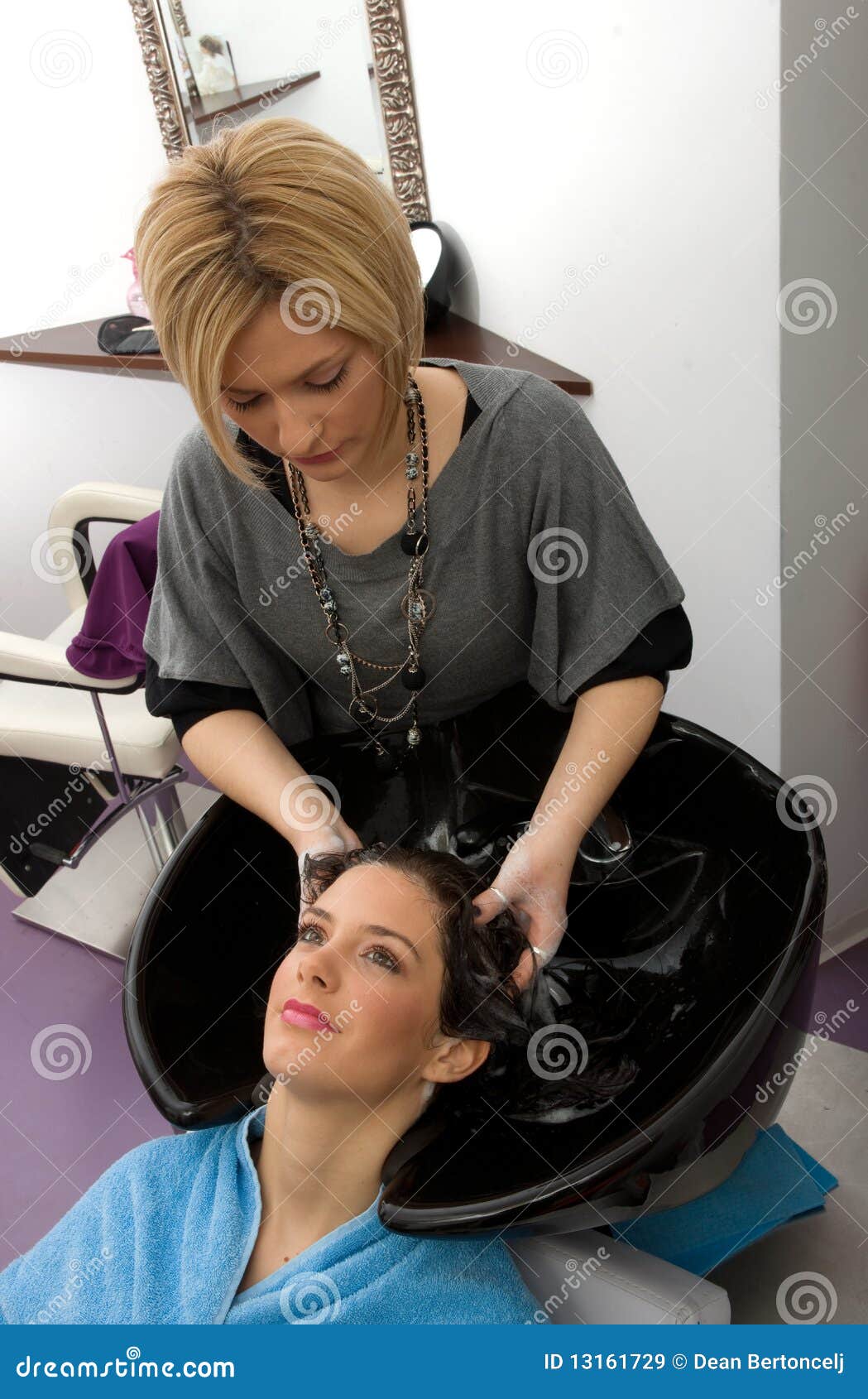 Washing hair stock image. Image of makeup, pool, model - 13161729