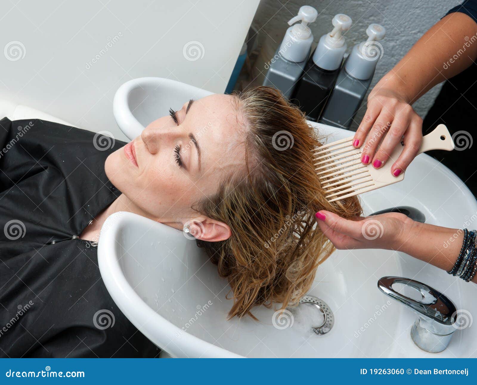 Washing hair stock photo. Image of face, pool, pretty - 19263060