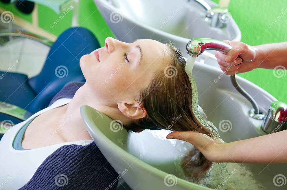 Washing hair stock image. Image of clean, long, treatment - 24545967