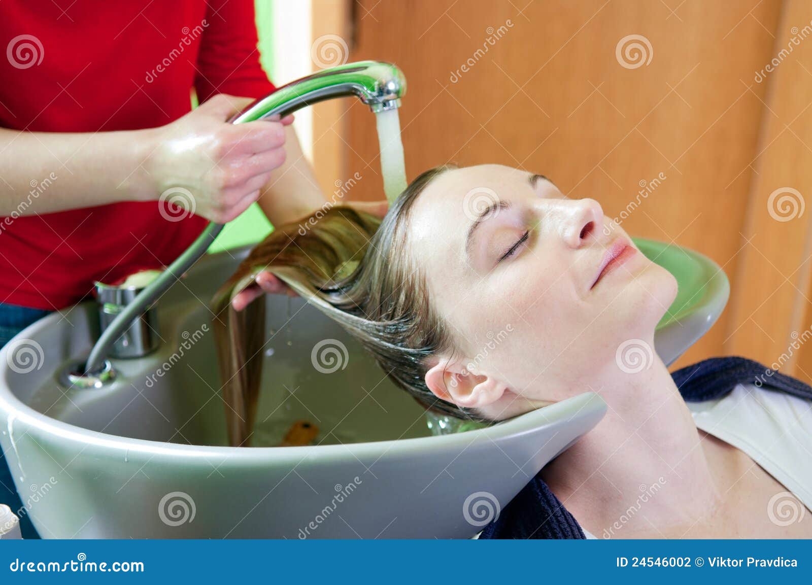 Washing hair stock photo. Image of hairdresser, people - 24546002