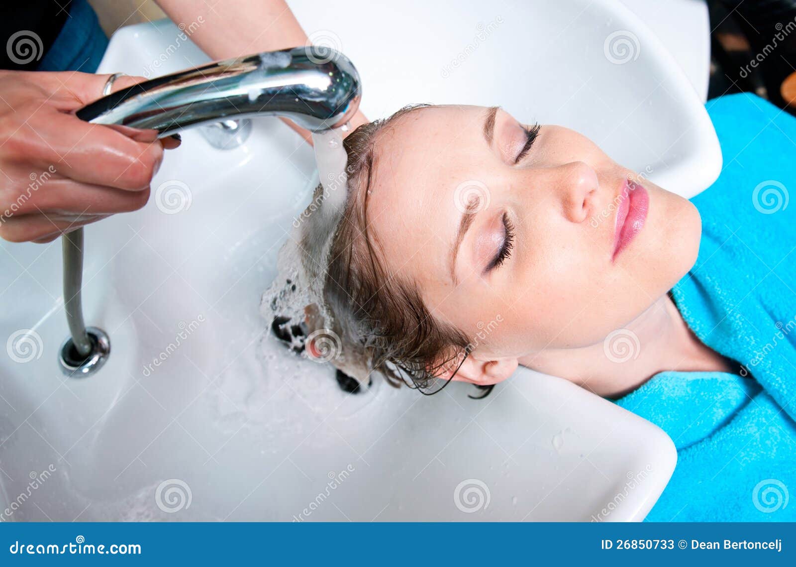 Washing hair stock image. Image of professional, hair - 26850733