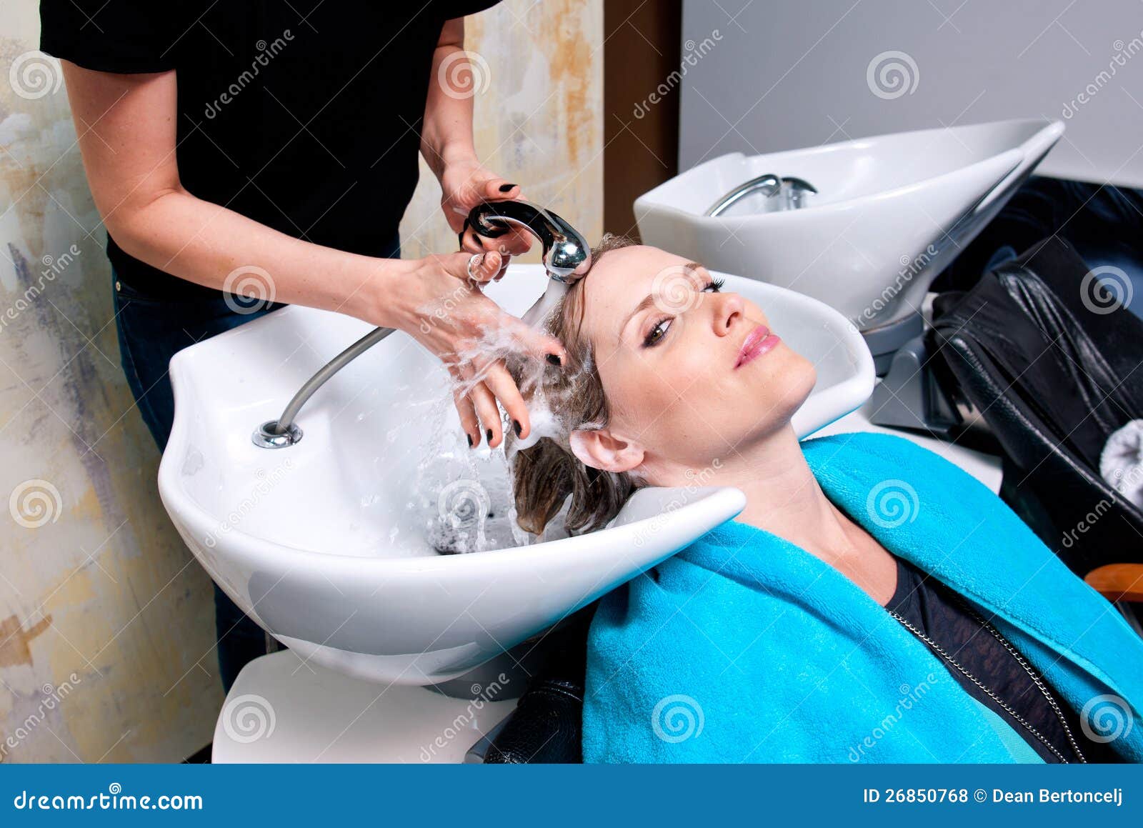 Washing hair stock photo. Image of female, hairstyle - 26850768