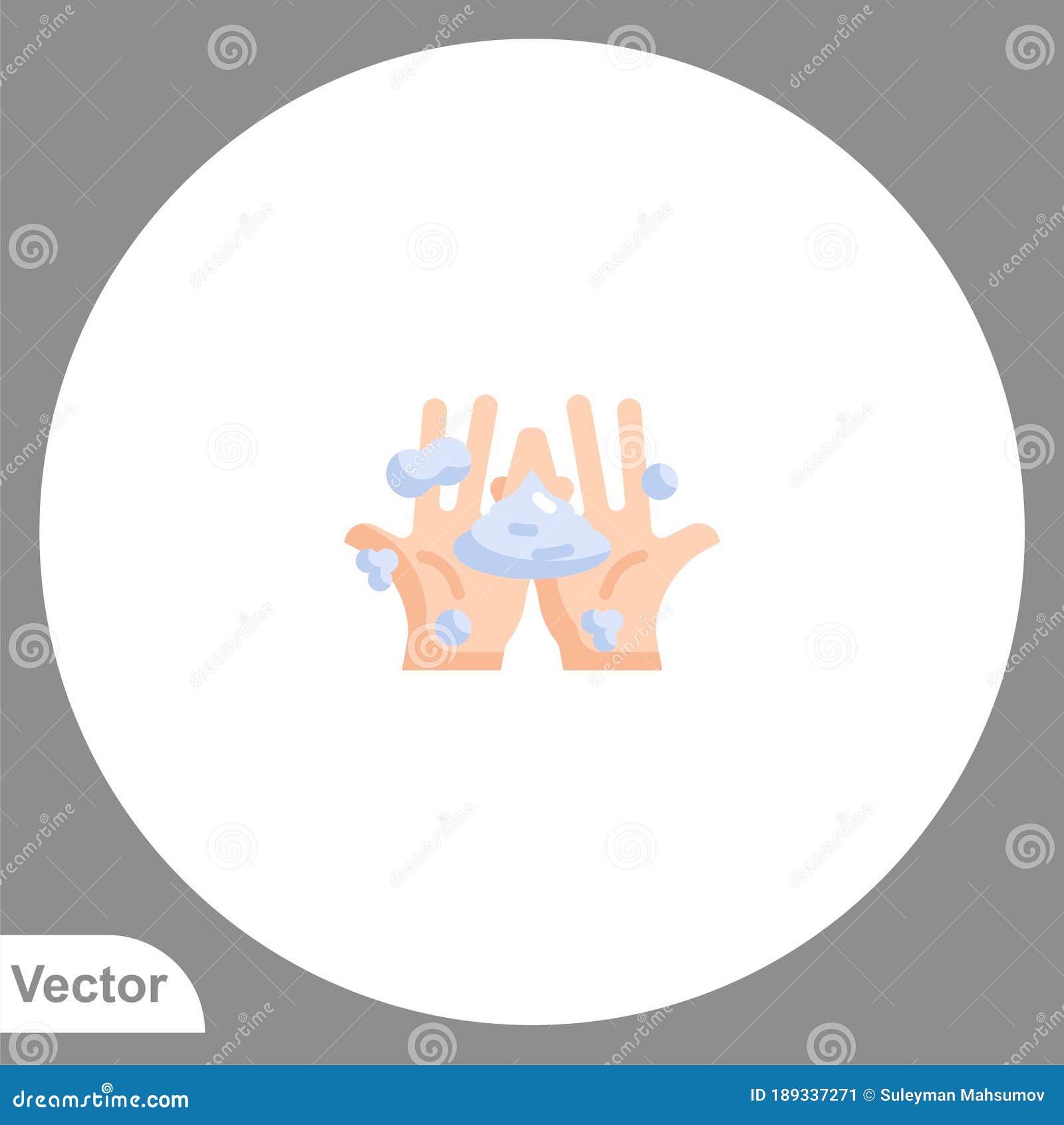 Washing Hand Vector Icon Sign Symbol Stock Vector - Illustration of ...
