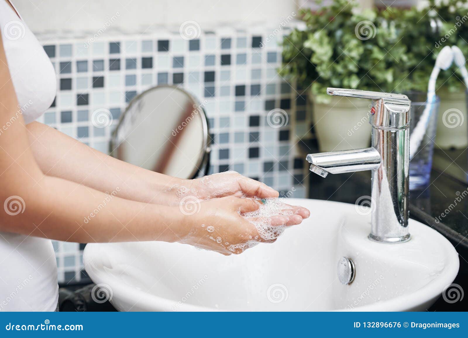 Washing hands stock photo. Image of woman, vitality - 132896676