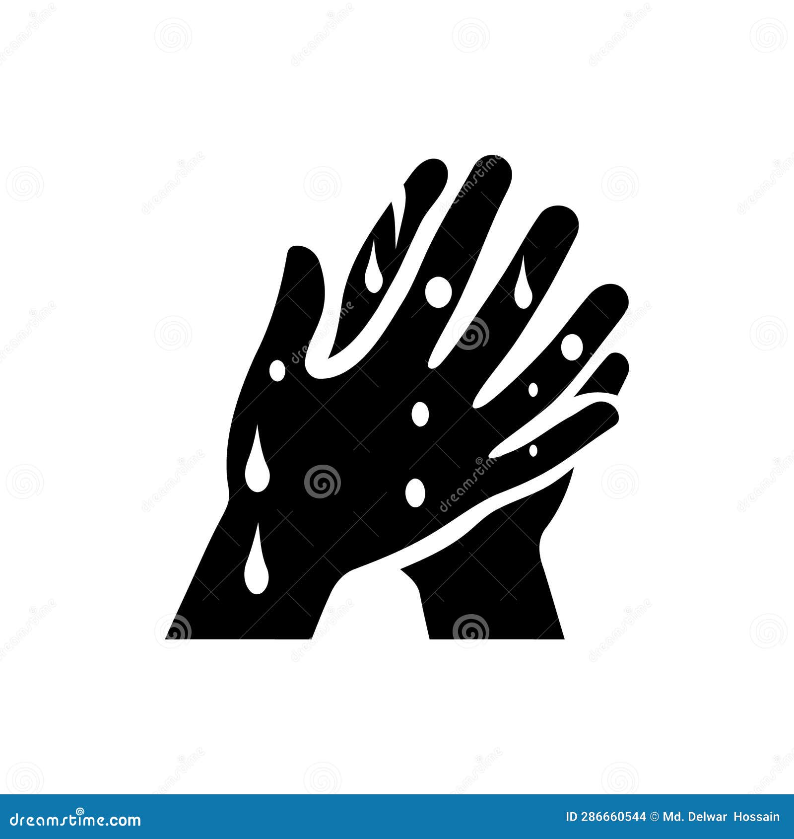 Washing hands icon stock illustration. Illustration of clean - 286660544