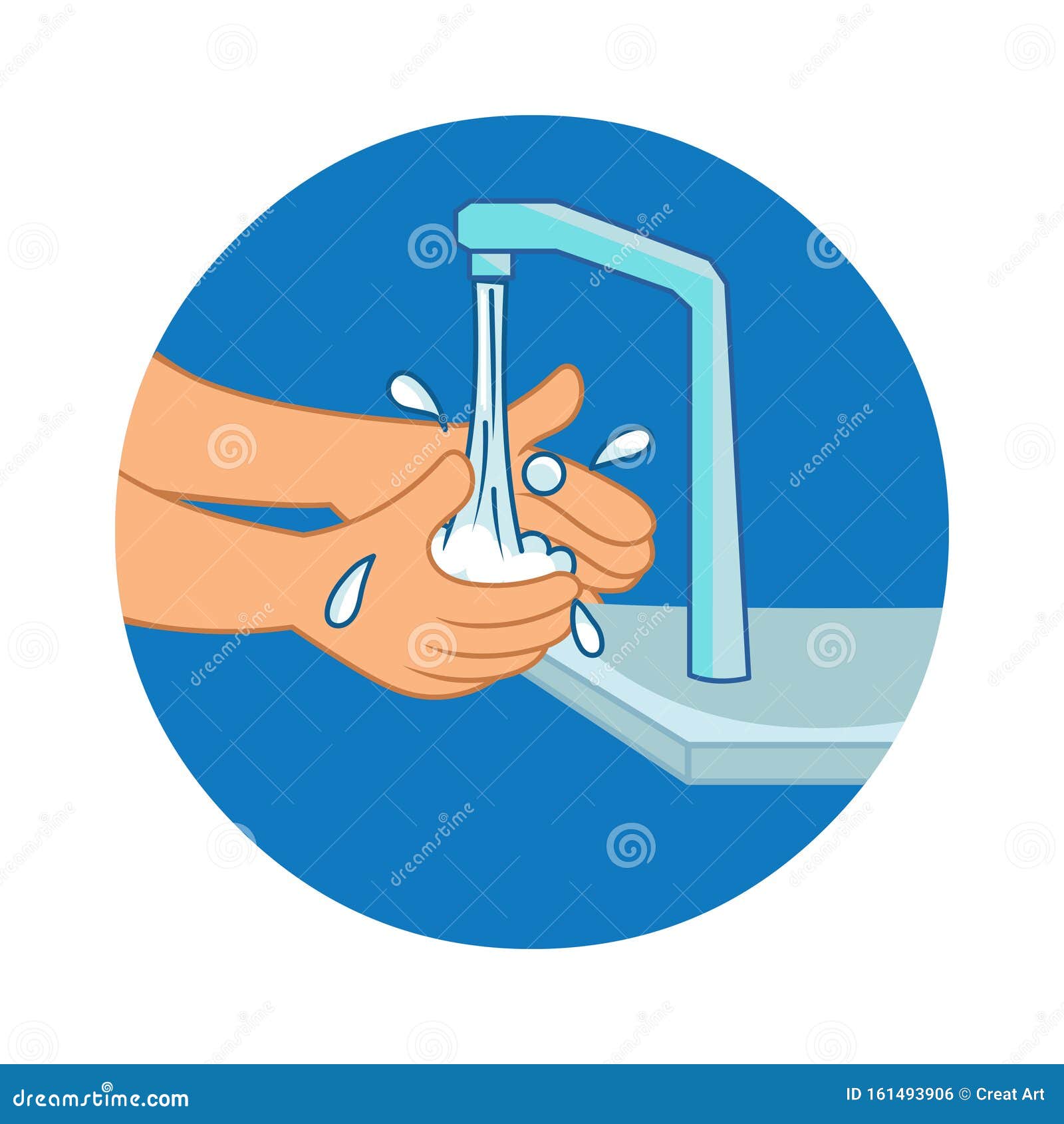 Washing Hands Illustration Vector Stock Vector - Illustration of health ...
