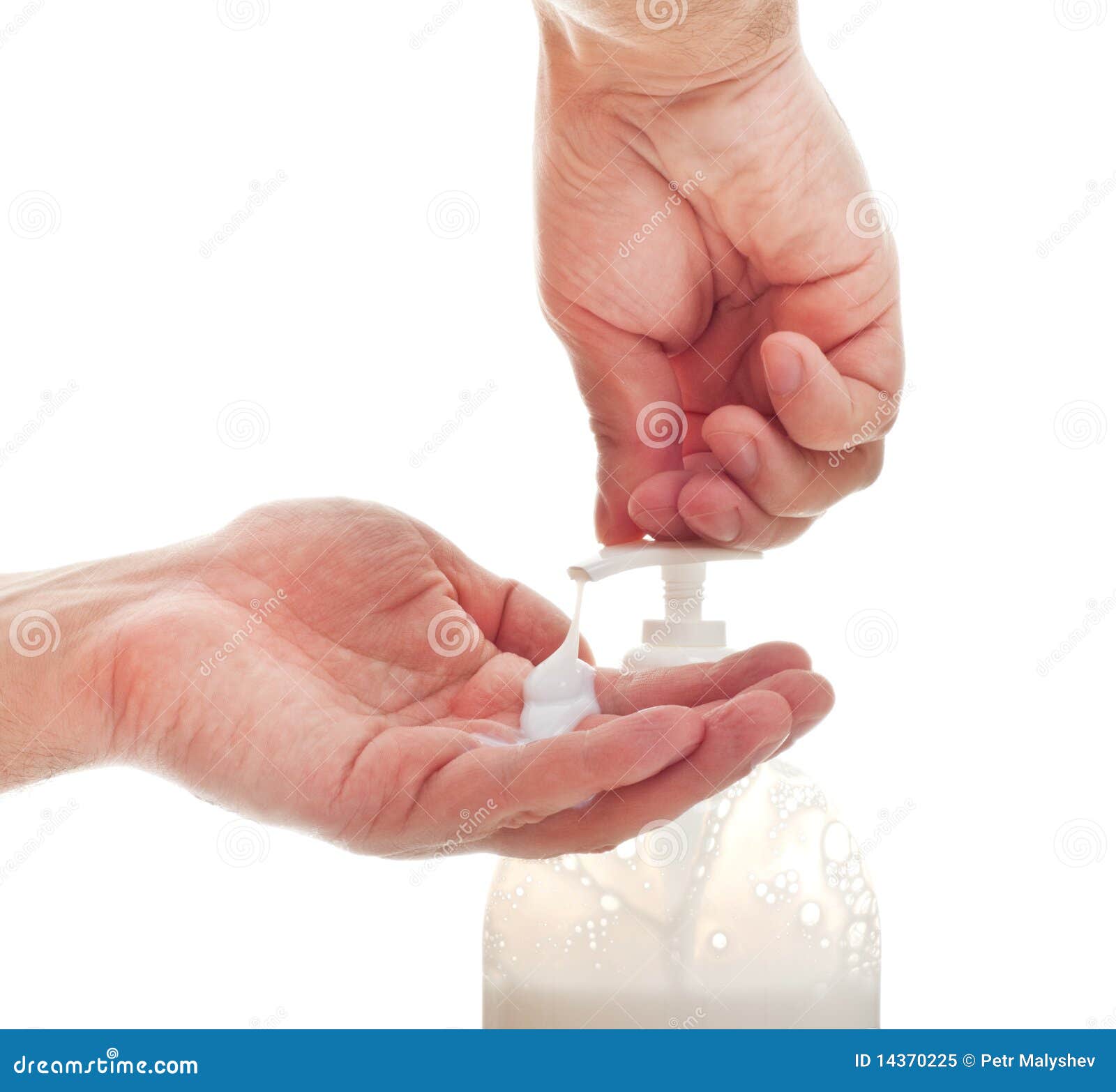 Washing Hands with Liquid Soap Stock Image - Image of fingers, isolate ...