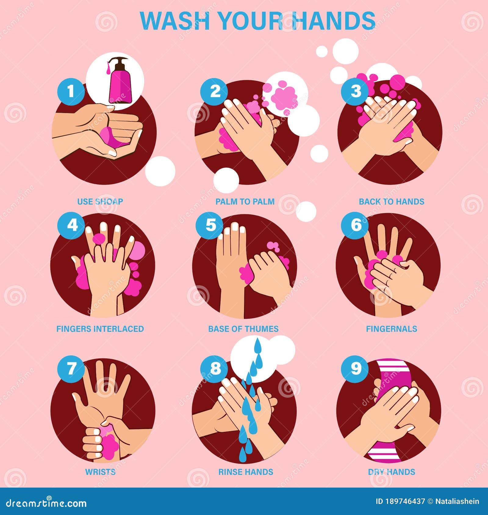 Washing Hands Properly Infographic Design, Vector Illustration Stock ... Washing Hands Properly Infographic Design, Vector Illustration Stock ...