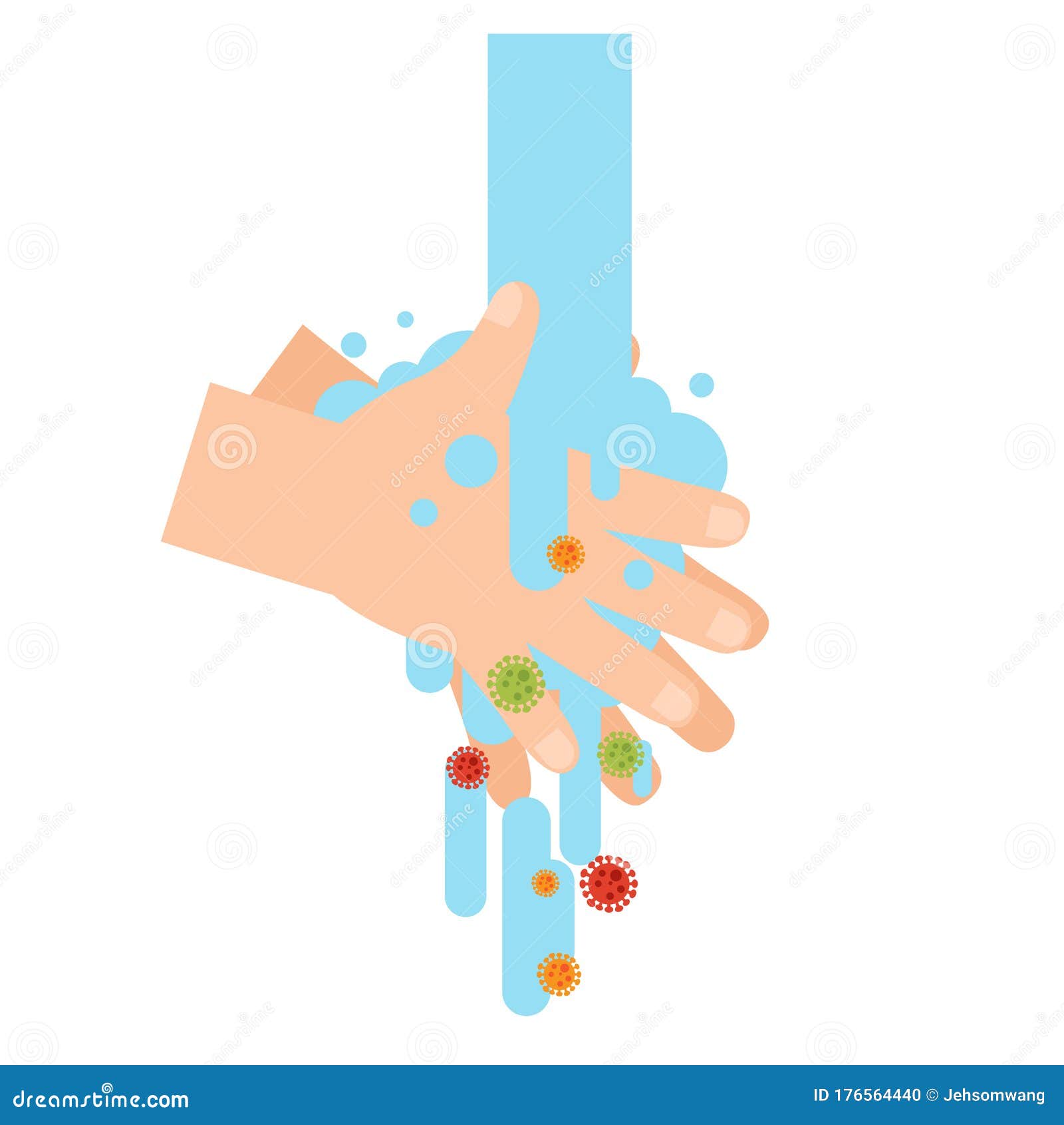 Washing hands properly stock vector. Illustration of guidance - 176564440 Washing hands properly stock vector. Illustration of guidance - 176564440