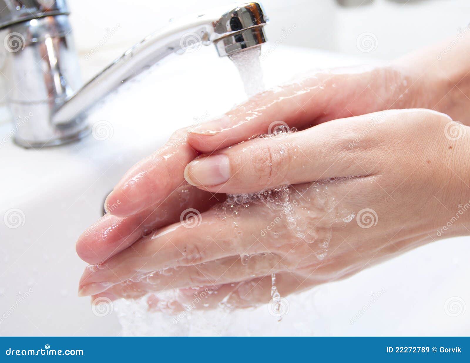 Washing of hands with soap stock image. Image of life - 22272789