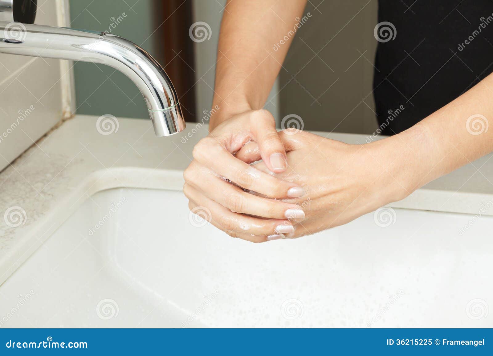 Washing hands with soap stock image. Image of cleanliness - 36215225