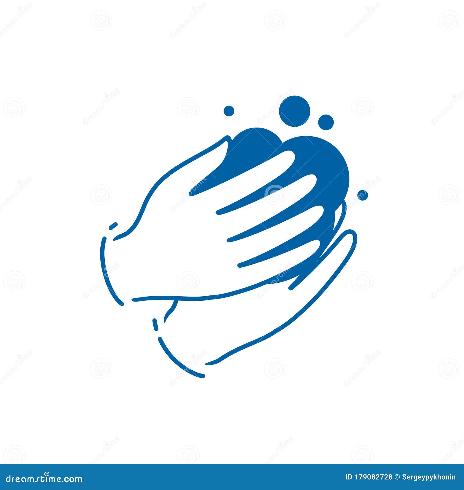 Washing Hands with Soap Symbol or Icon. Disinfection Vector Stock ...