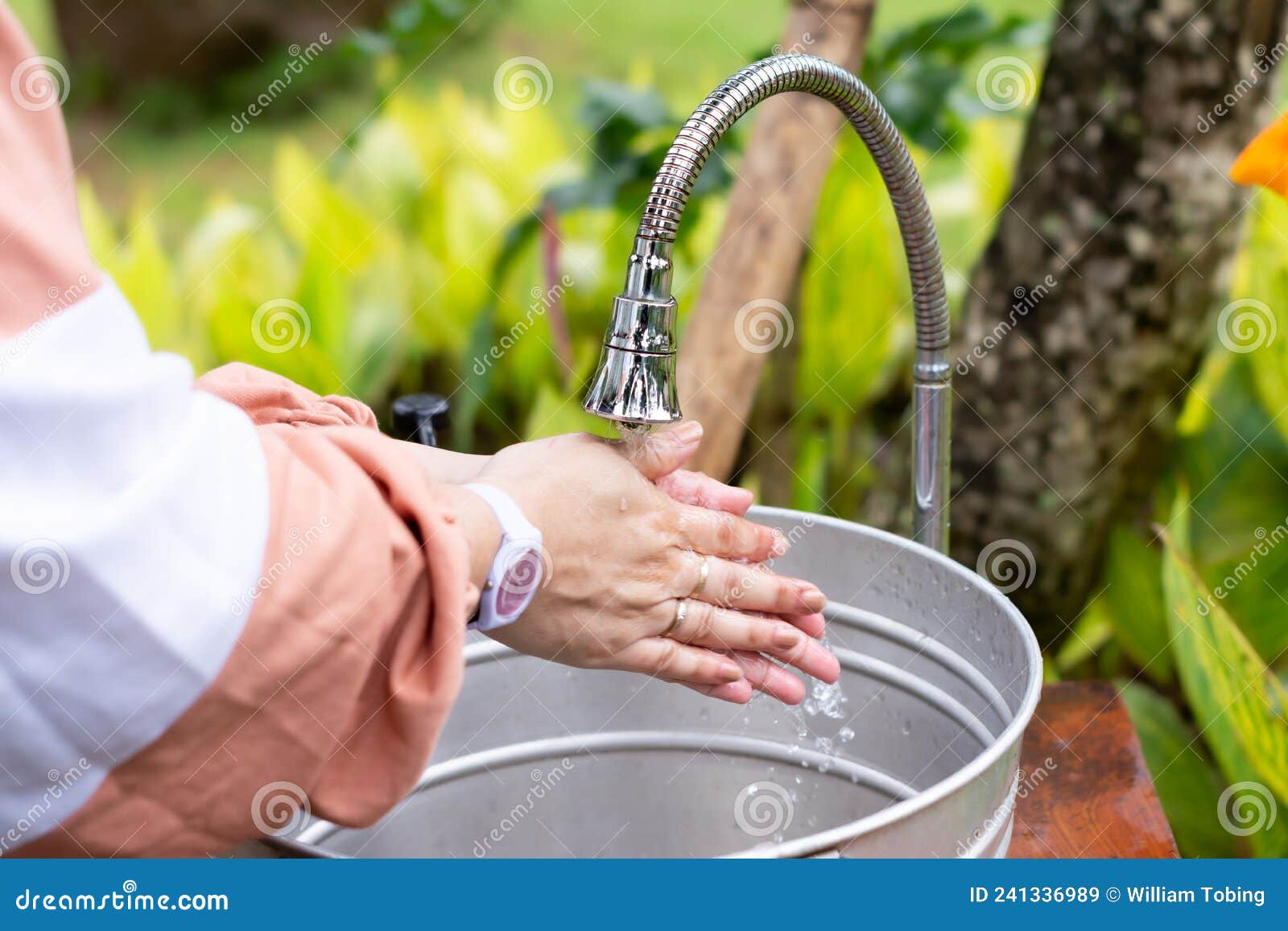 Washing Hands, Women Keep Their Fingers Clean Stock Image - Image of ...