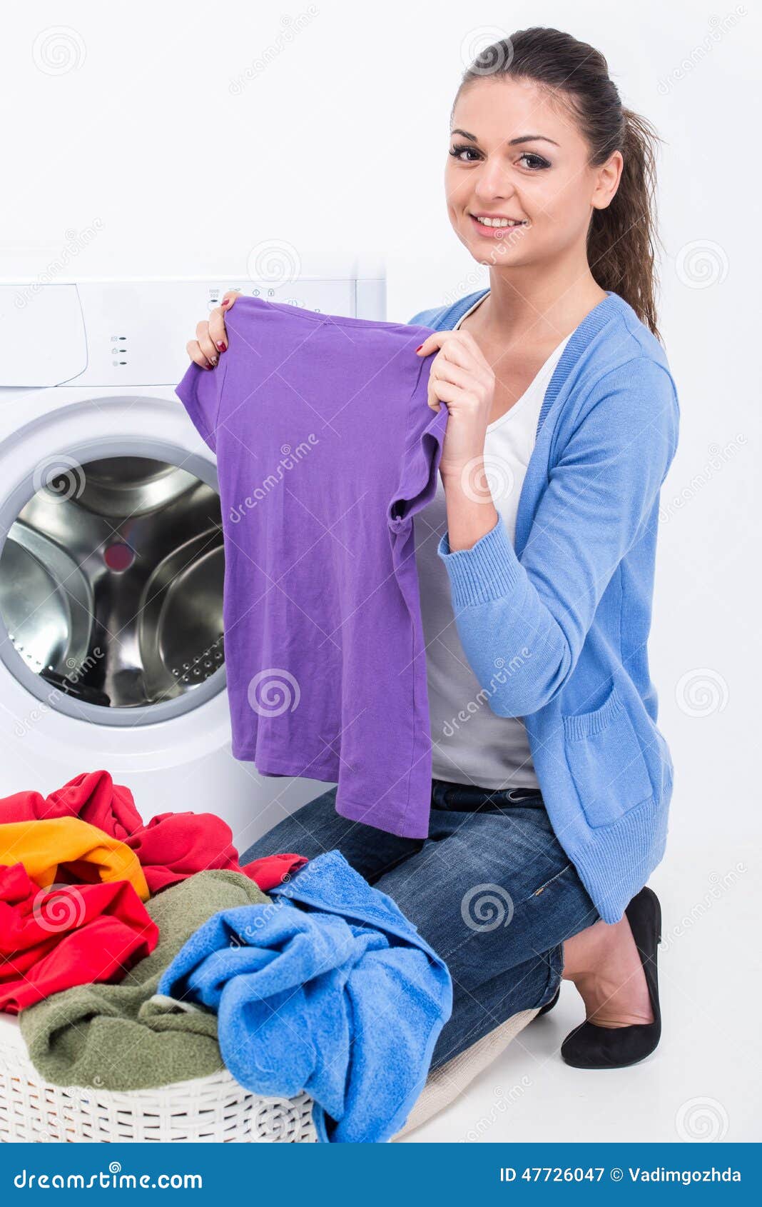 Washing stock image. Image of girl, clean, casual, laundry - 47726047