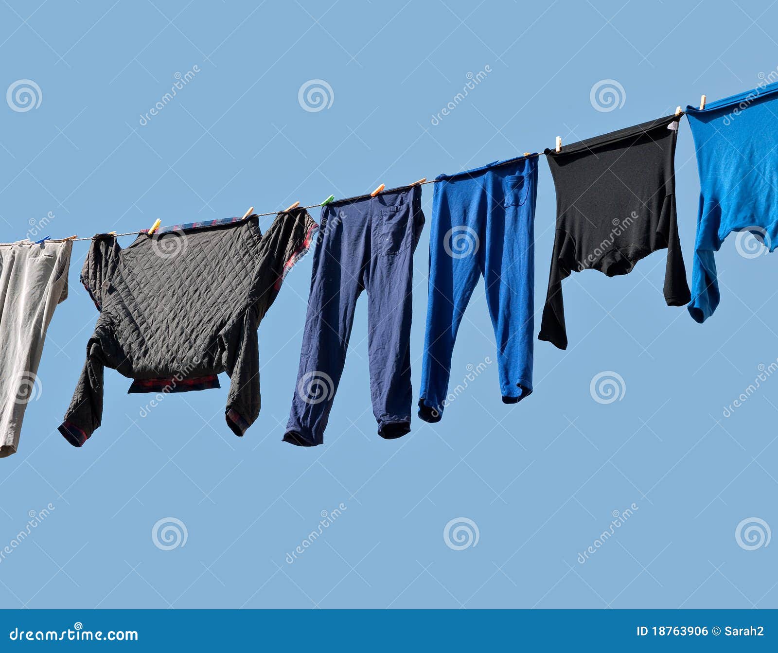 Washing - Hung Out To Dry in the Sun Stock Photo - Image of drying ...