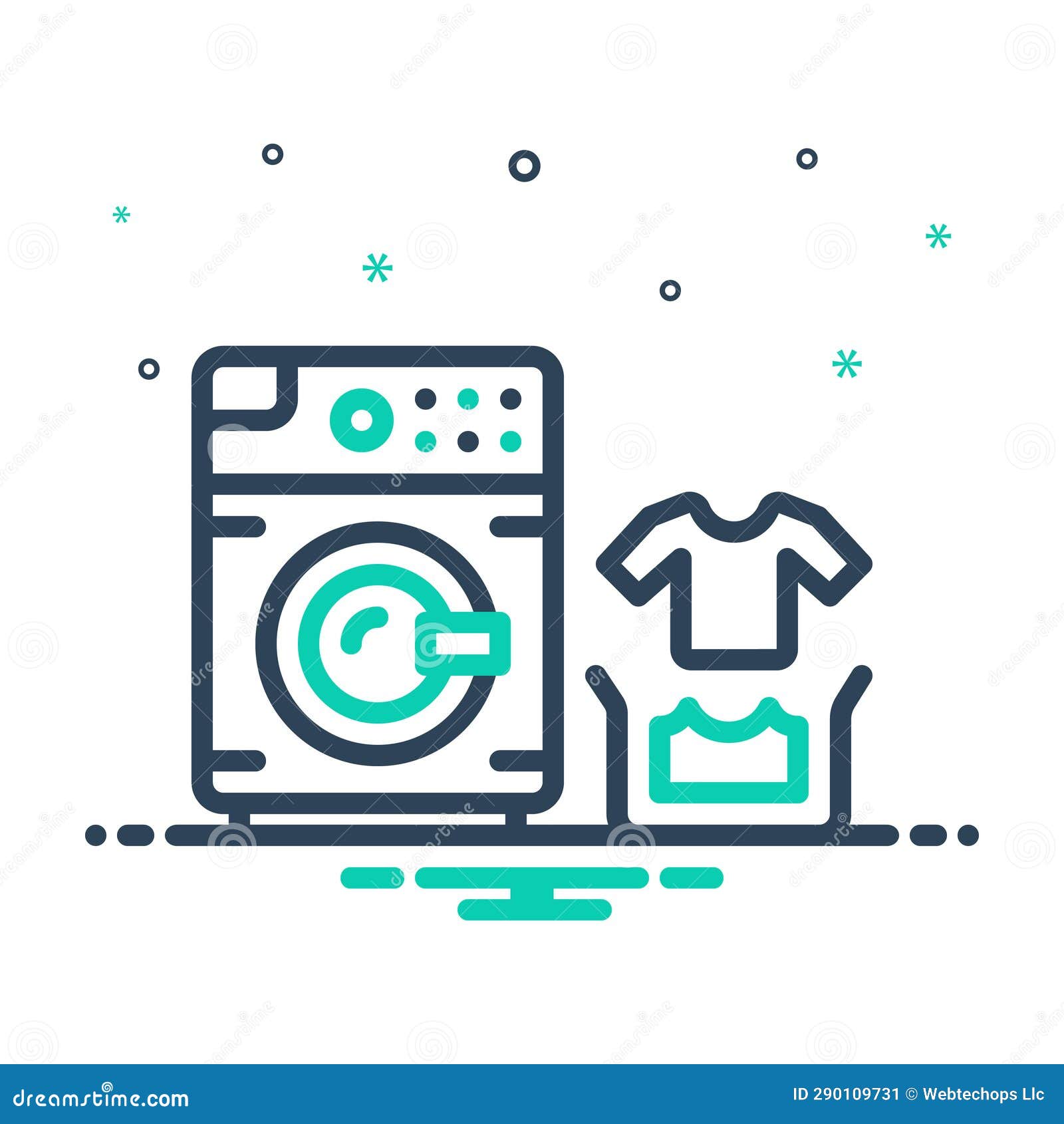 Mix Icon for Washing, Rinse and Laundromat Stock Vector - Illustration ...