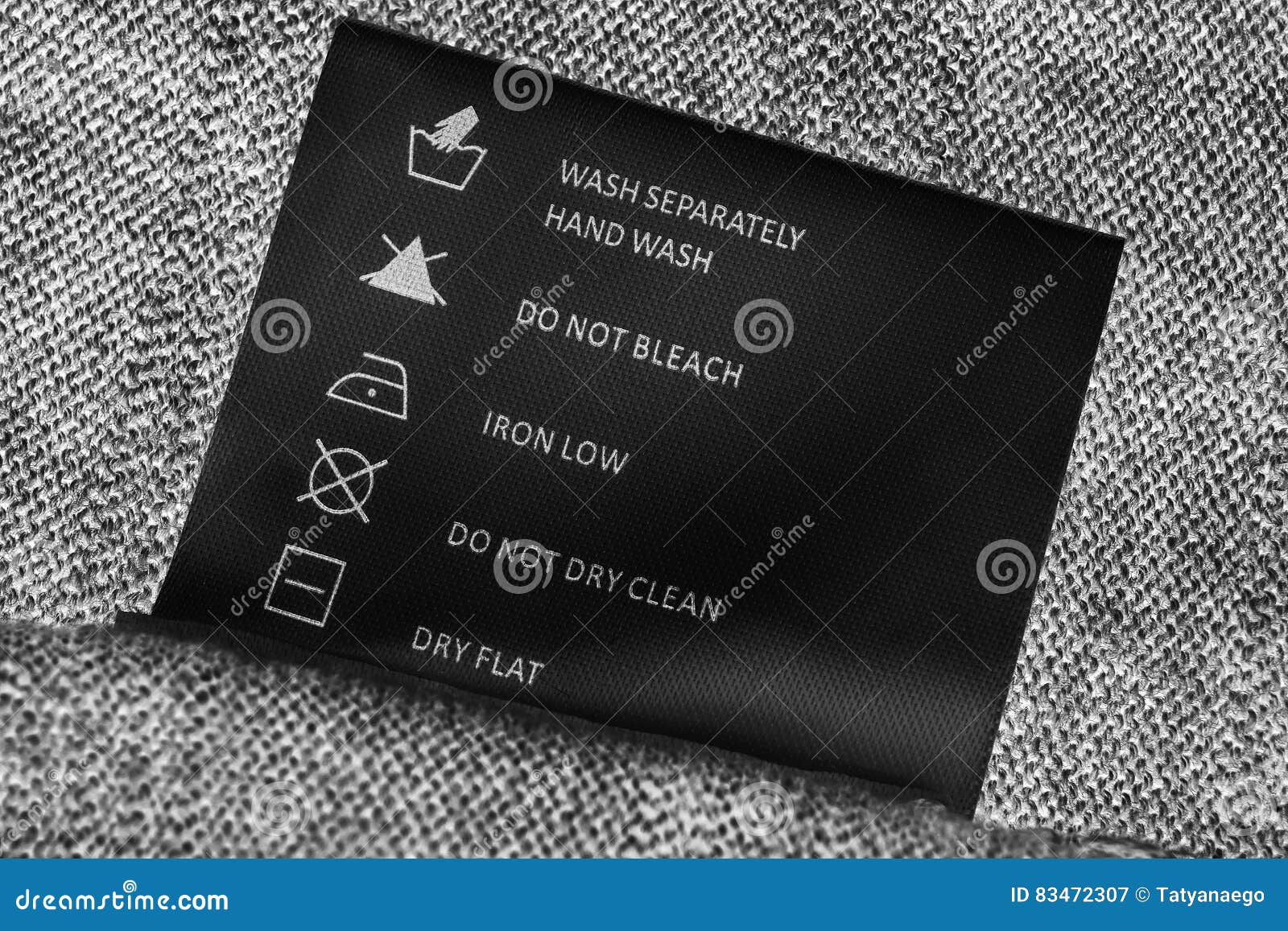 Washing instructions label stock image. Image of washing - 83472307