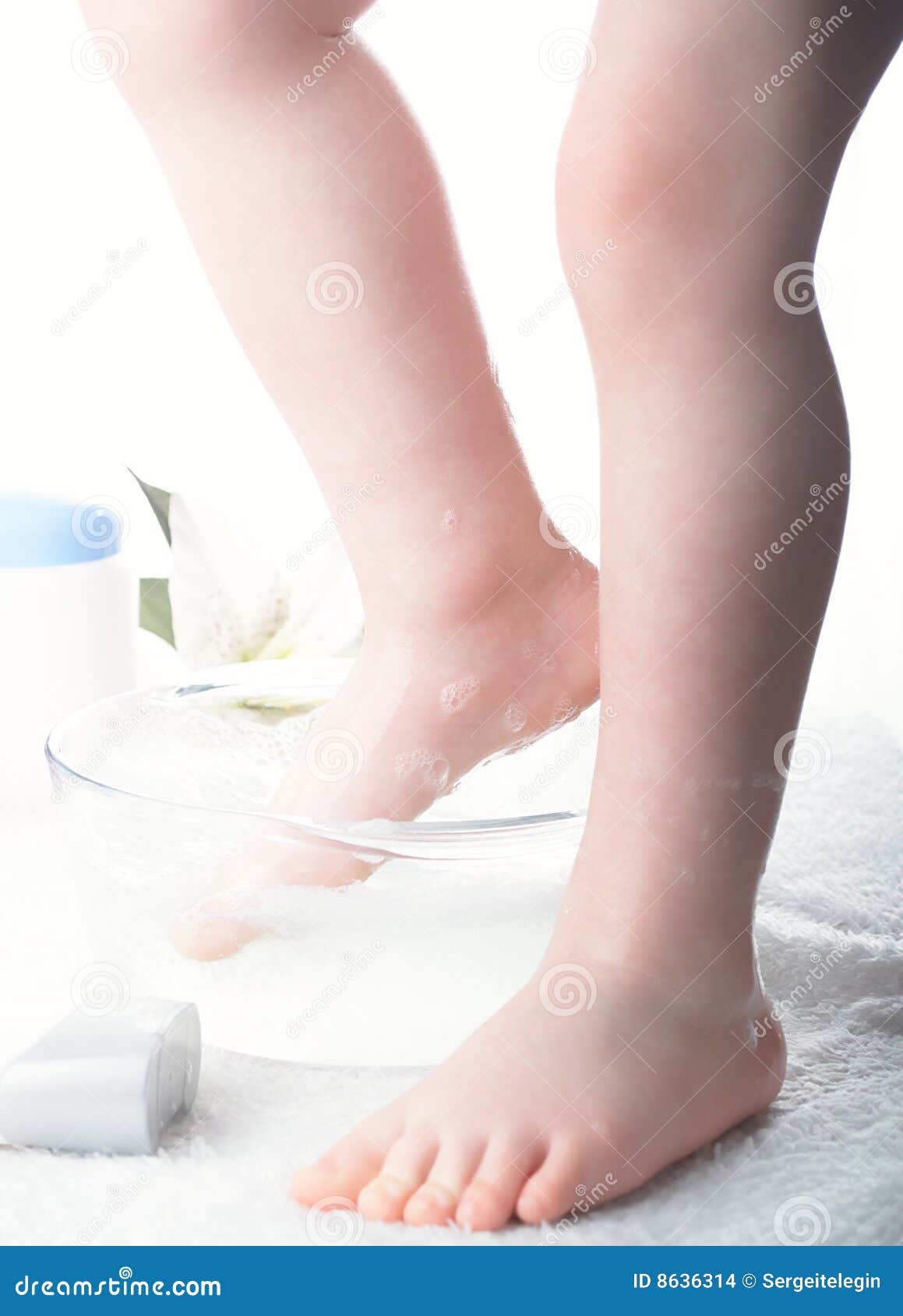 Washing of legs stock photo. Image of white, baby, adorable - 8636314