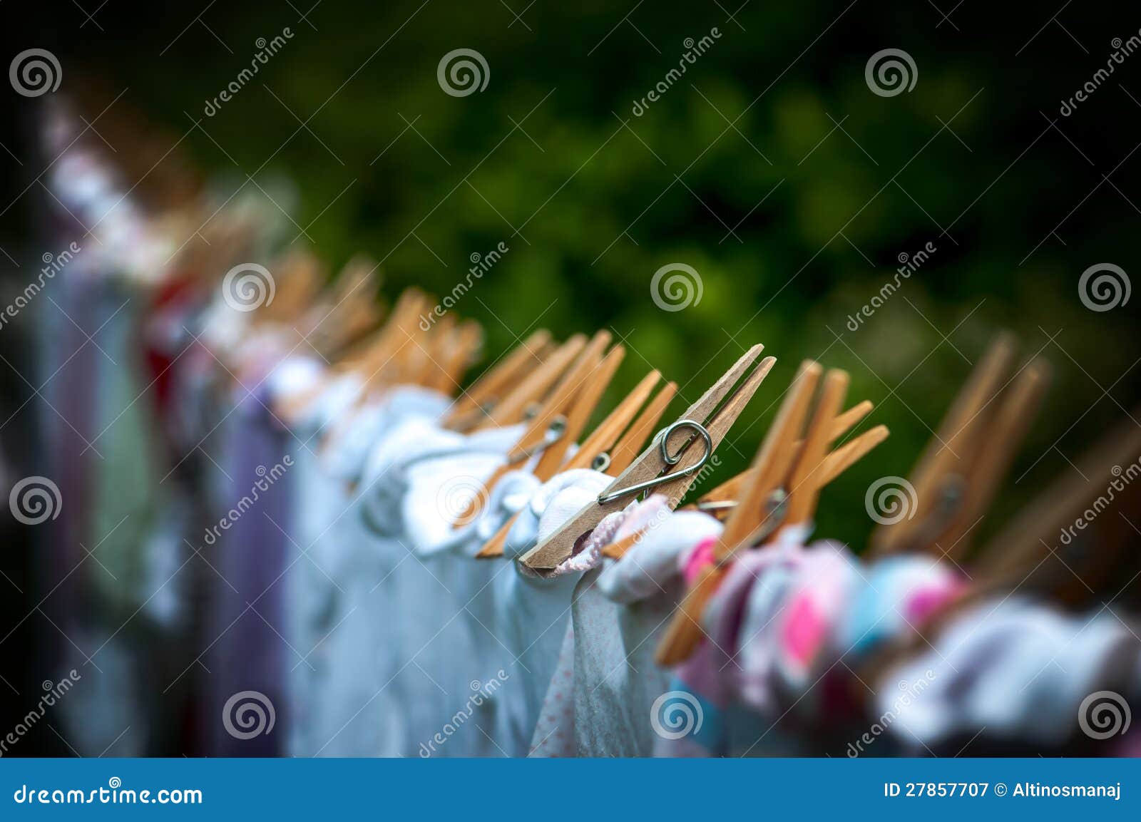Washing line stock image. Image of ecological, depth - 27857707