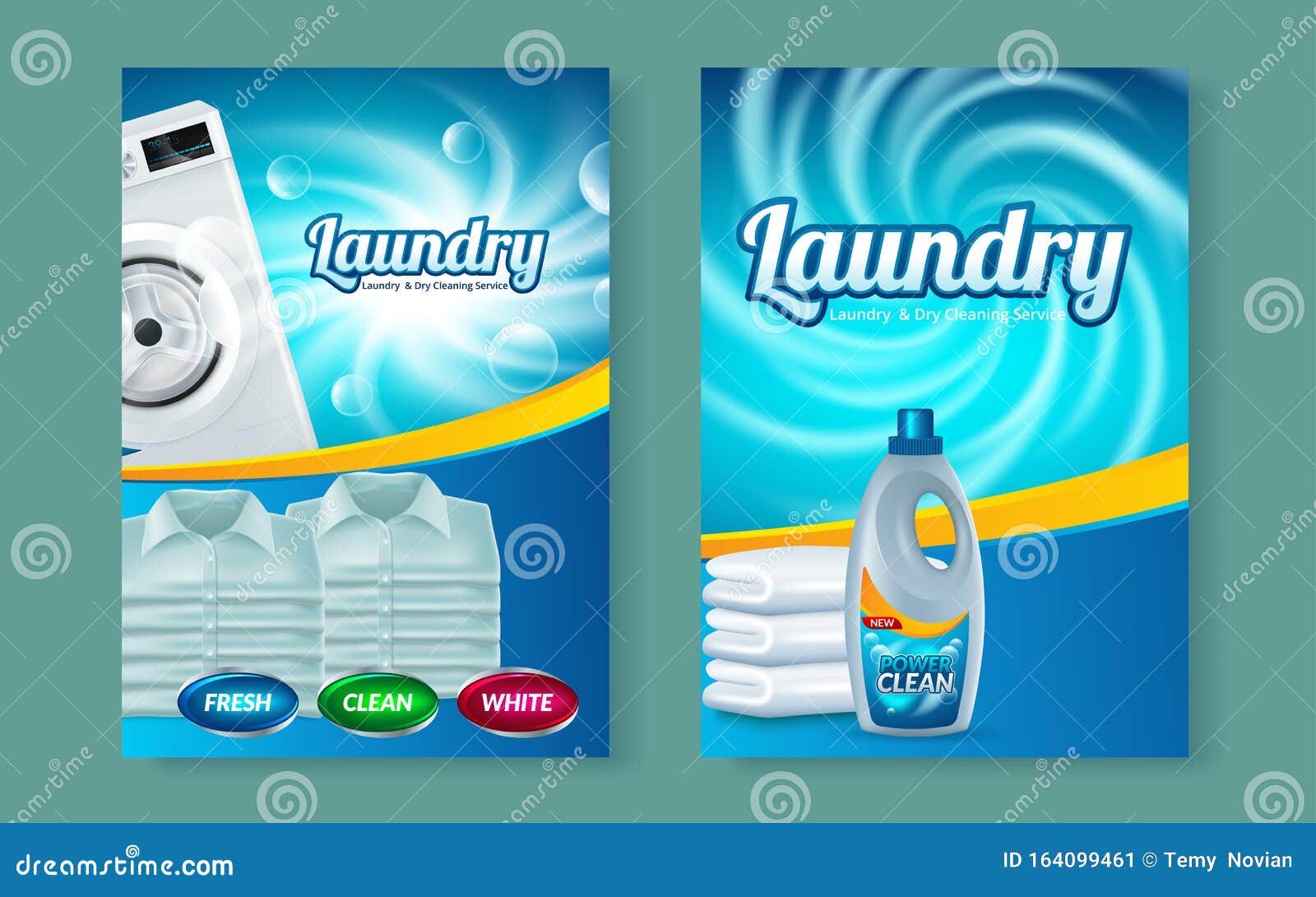 Washing Machine on Abstract Vector Flyer. Brochure Design Template ...
