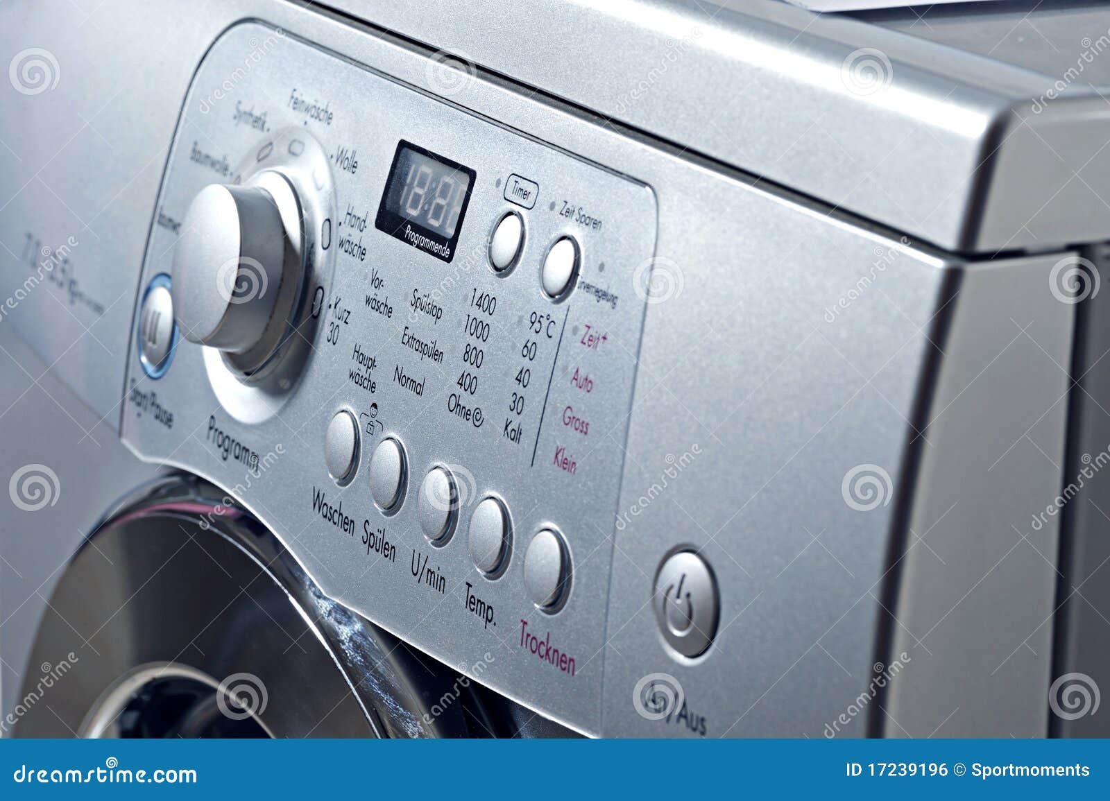 Washing Machine with Automatic Stock Photo - Image of dryer, housework ...