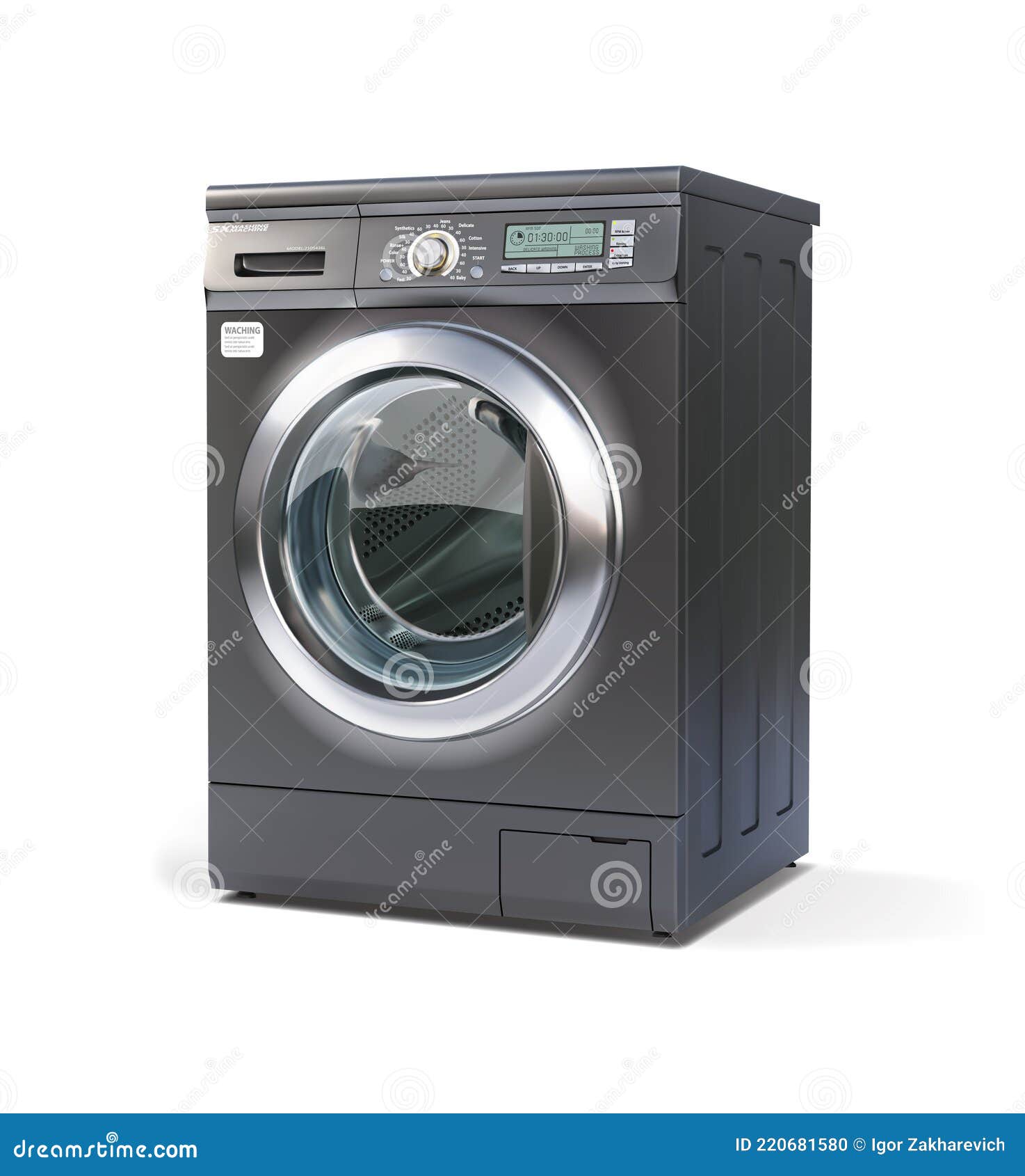 Washing machine automatic. stock illustration. Illustration of ...