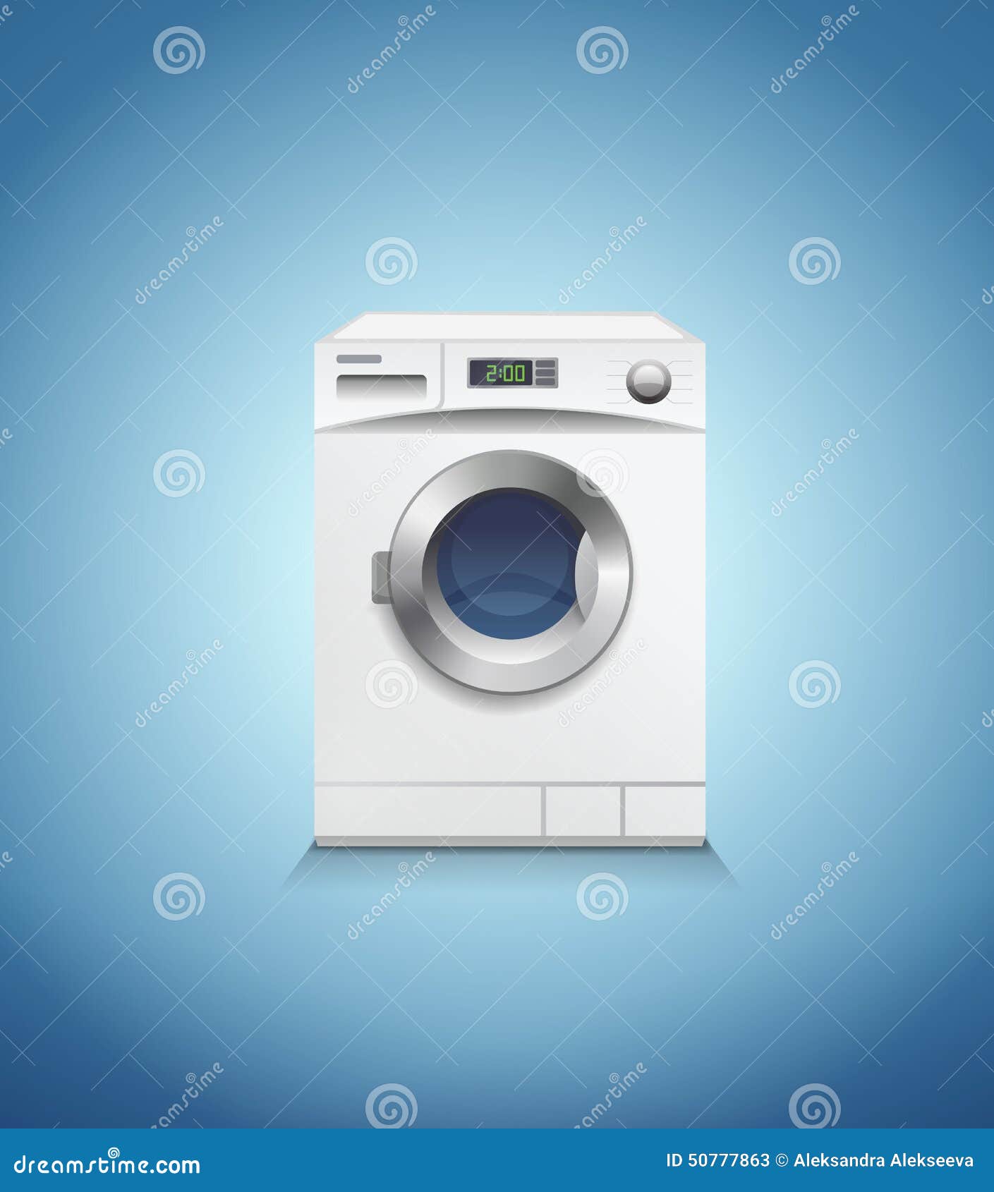 Washing Machine on Blue, Vector Stock Vector - Illustration of ...