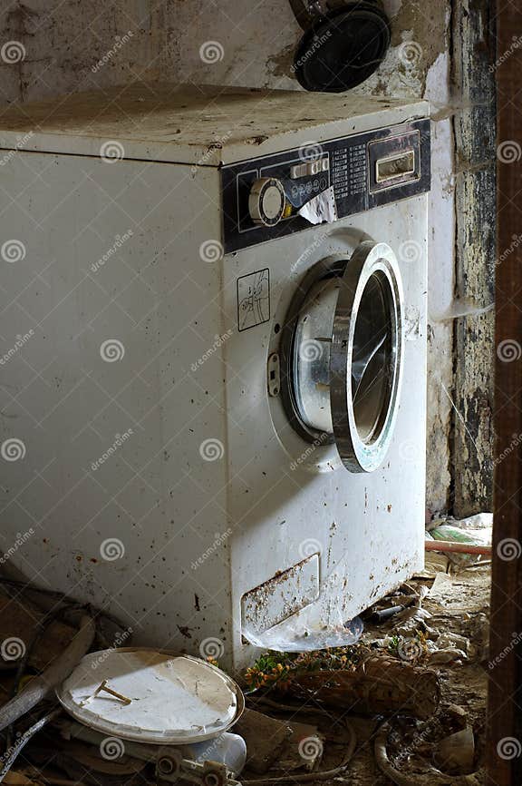 Washing machine broken stock image. Image of dirty, decay - 57896457