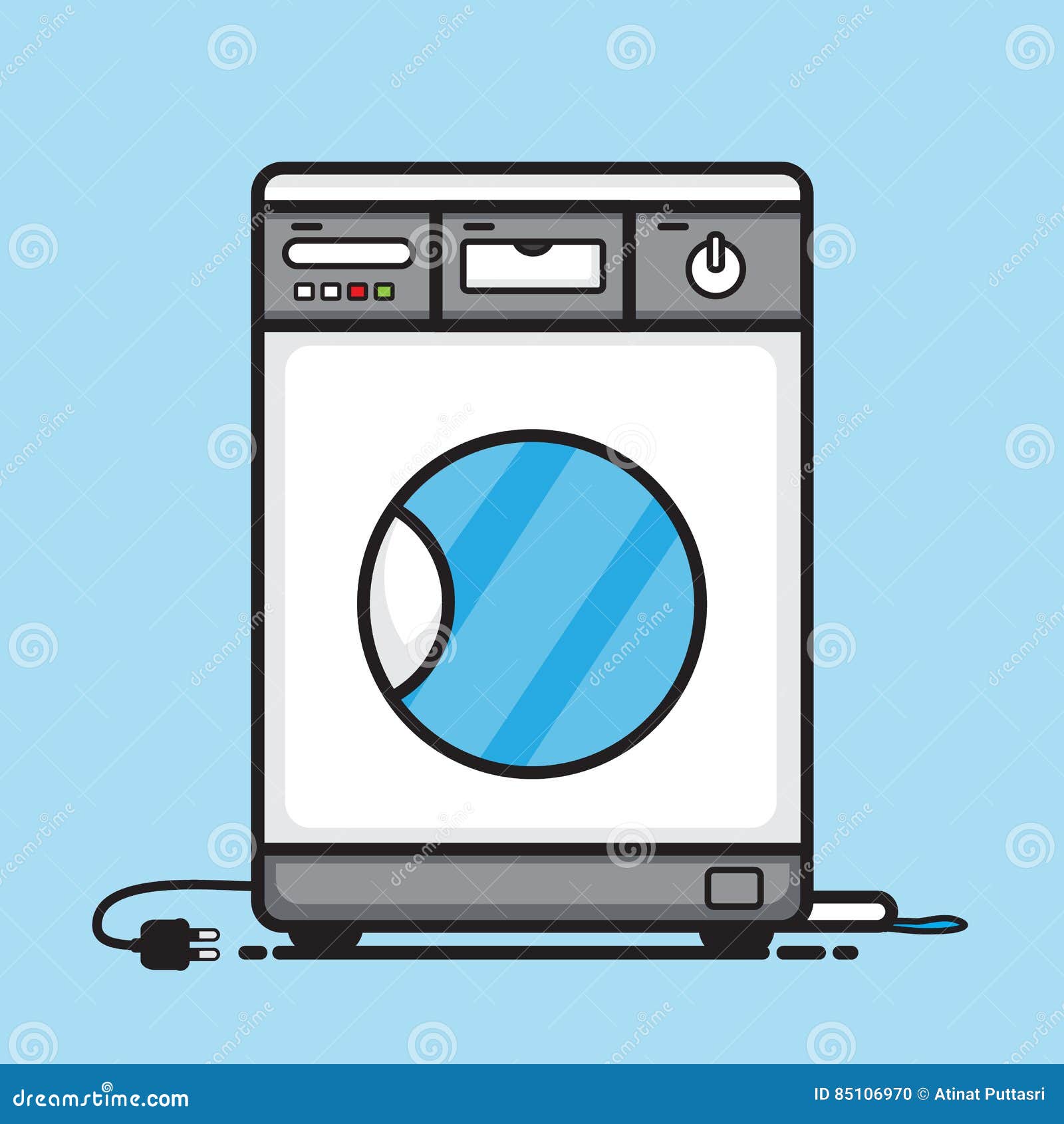 Washing machine cartoon stock vector. Illustration of single - 85106970
