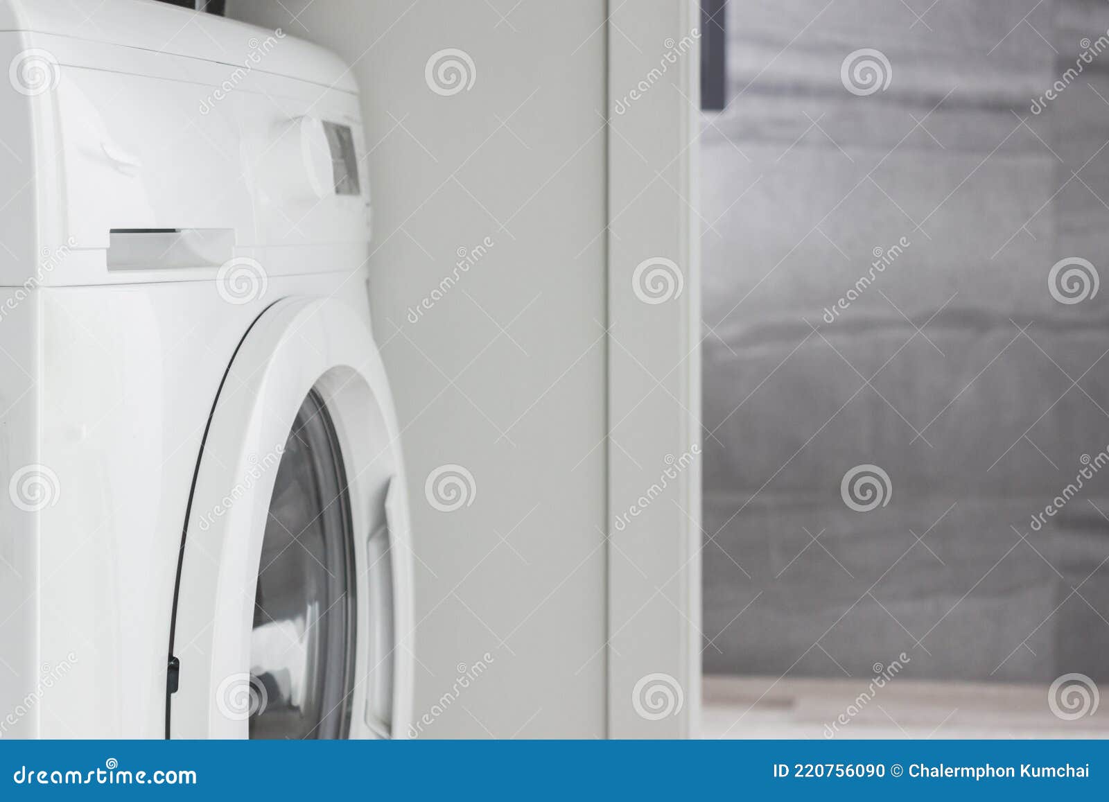 A Washing Machine in a Clean Room. Stock Photo - Image of modern ...