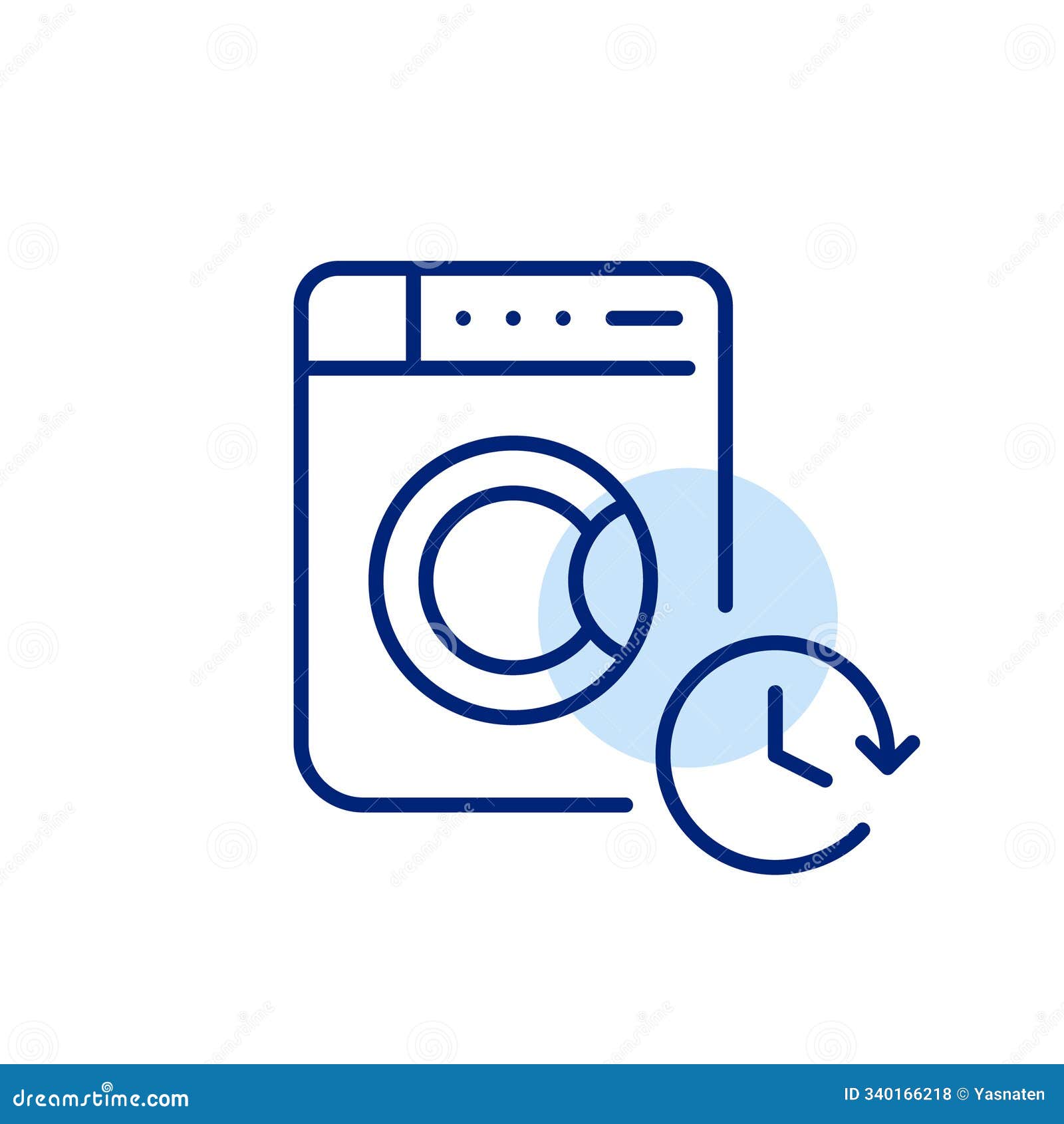 Washing Machine with Clock. Timed Laundry Cycle. Scheduled or Timed ...