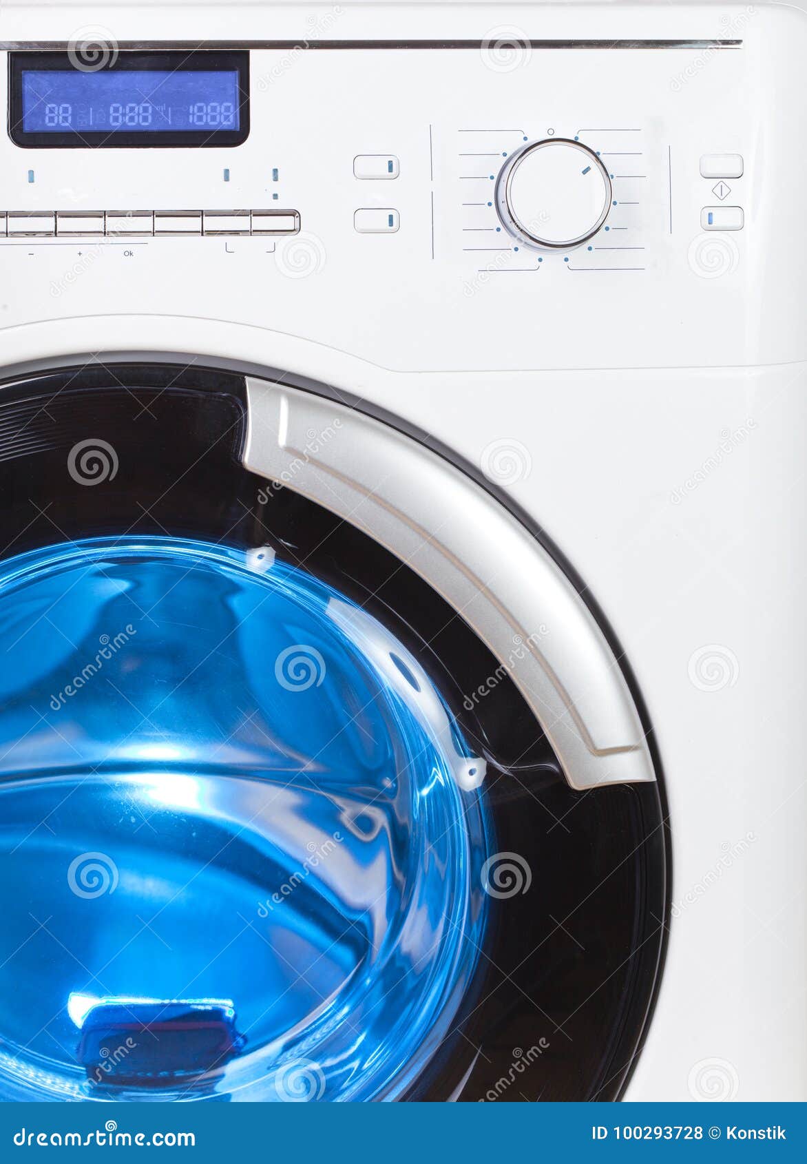 The Washing Machine - a Close Up of the Display, the Manhole and a ...