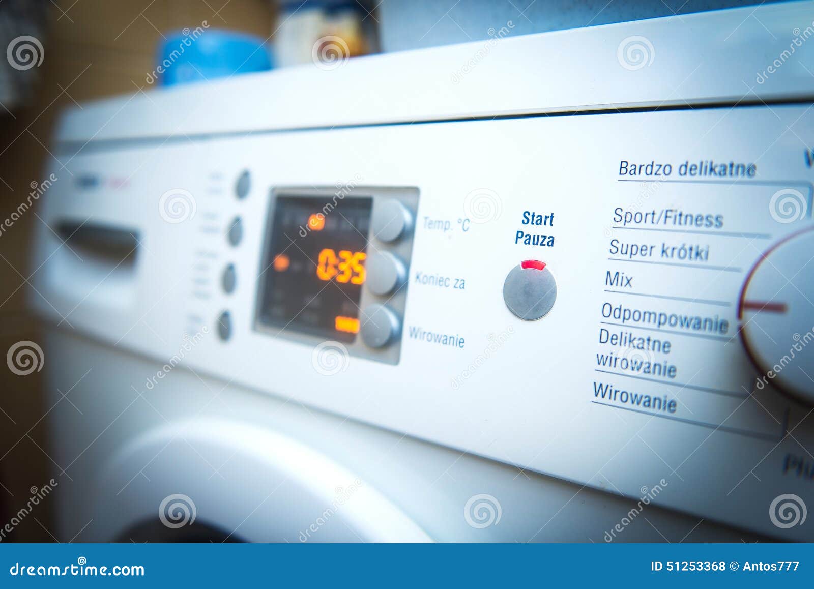 Washing machine stock photo. Image of display, bathroom - 51253368