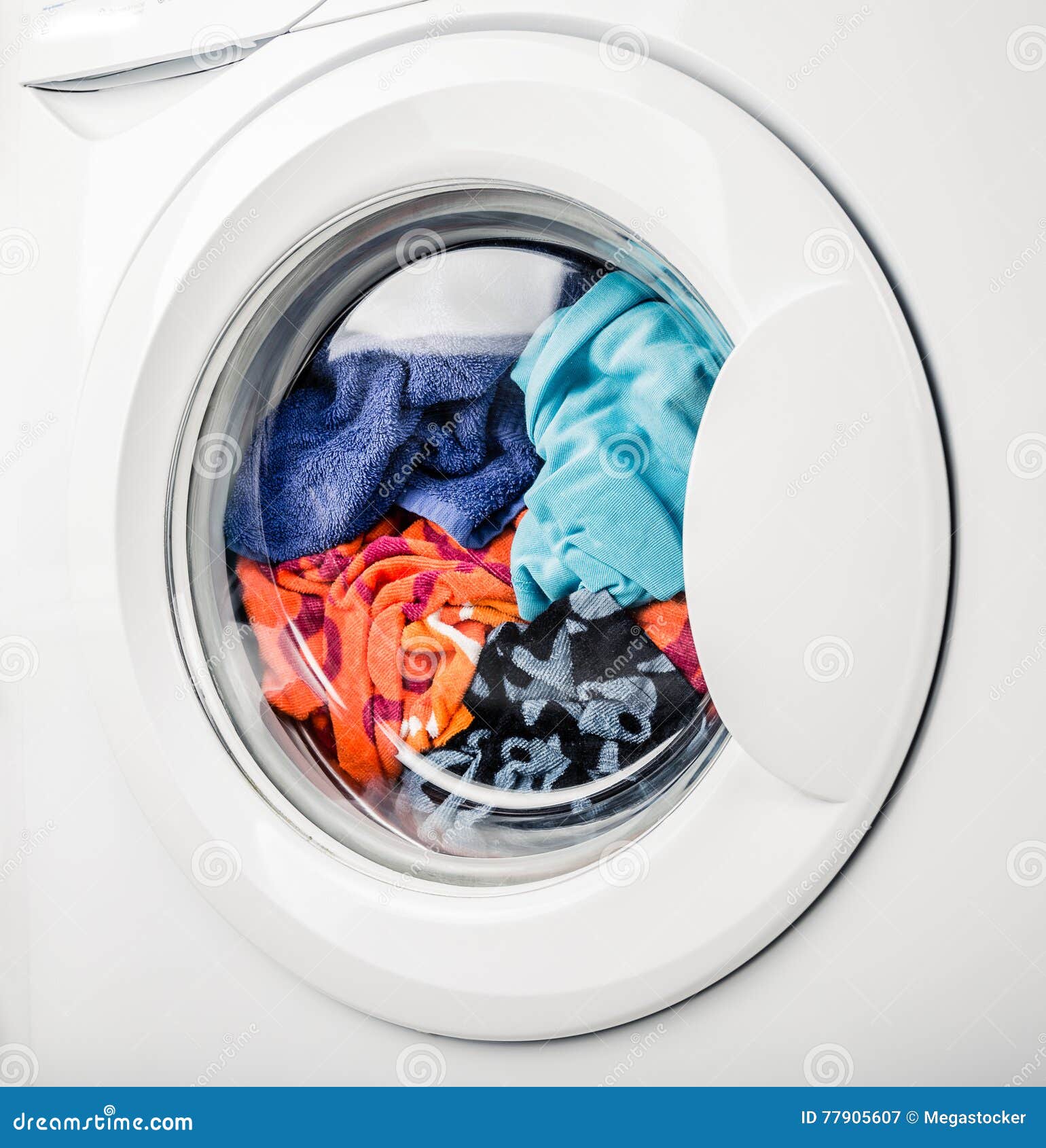Washing Machine with Color Clothes Stock Image - Image of clothes ...