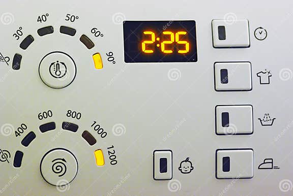 Washing Machine Control Panel Stock Photo - Image of buttons ...