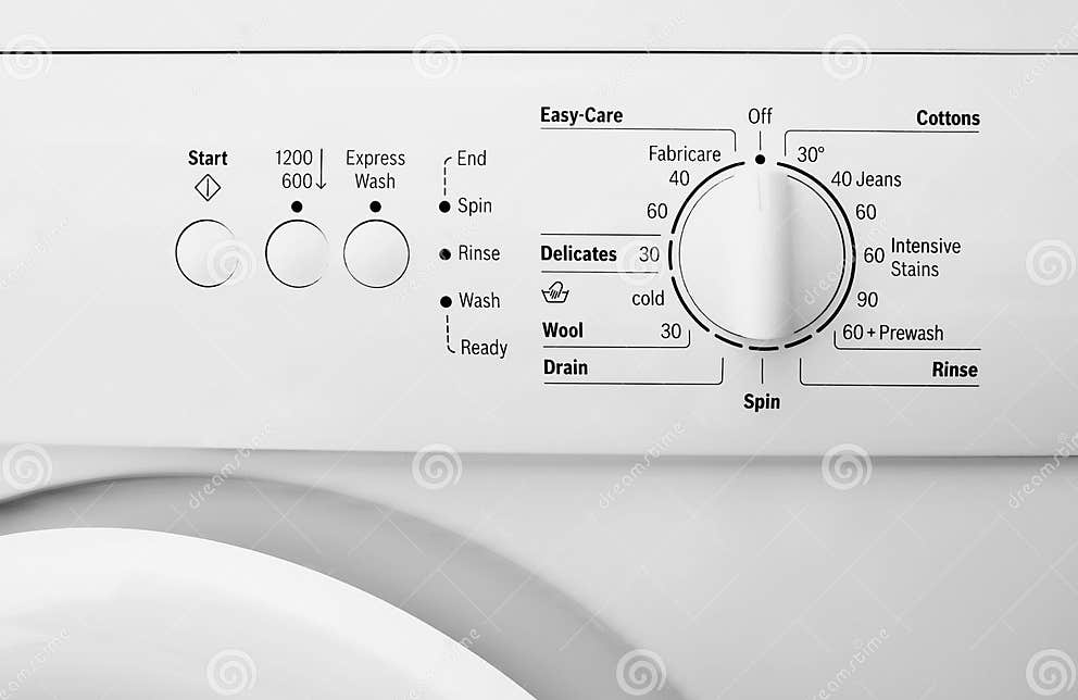 Washing Machine Control Panel Stock Image - Image of circle, machine ...