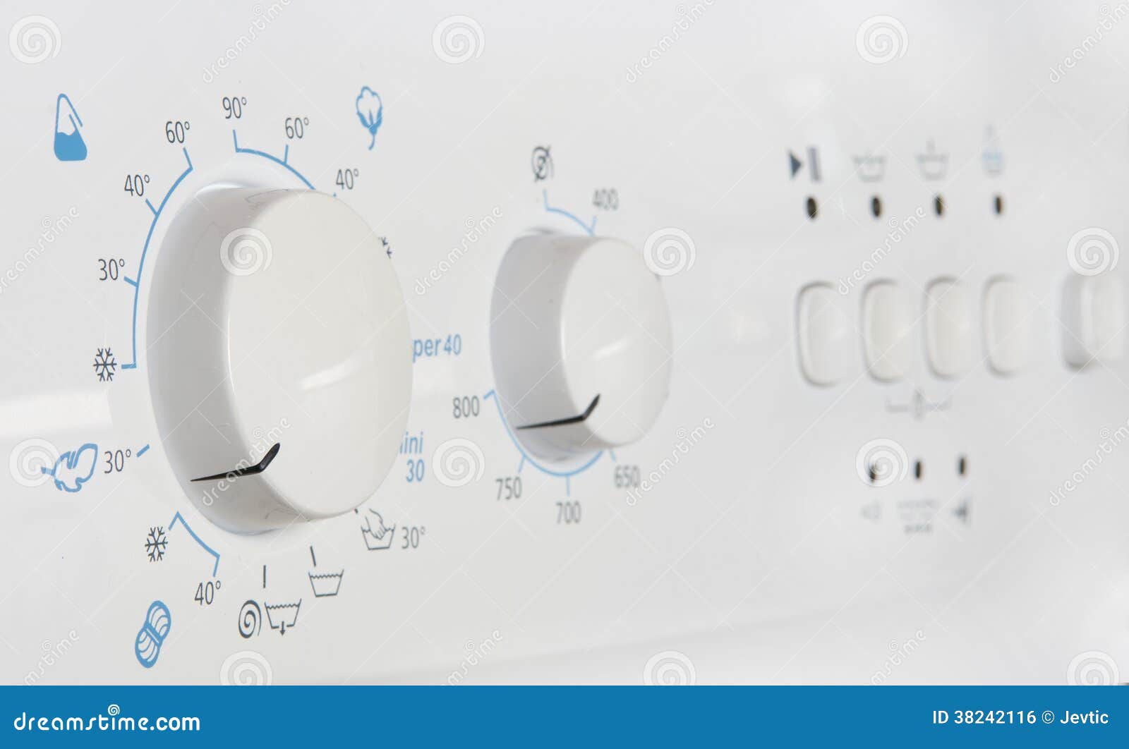 Washing Machine Control Panel Stock Photo - Image of closeup, efficient ...