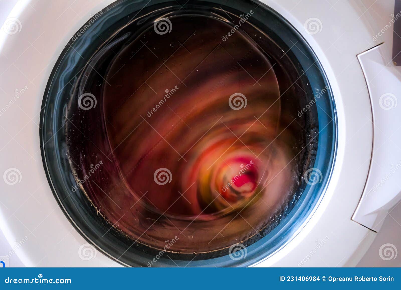 Washing Machine with Dirty Clothes Inside Stock Photo - Image of ...