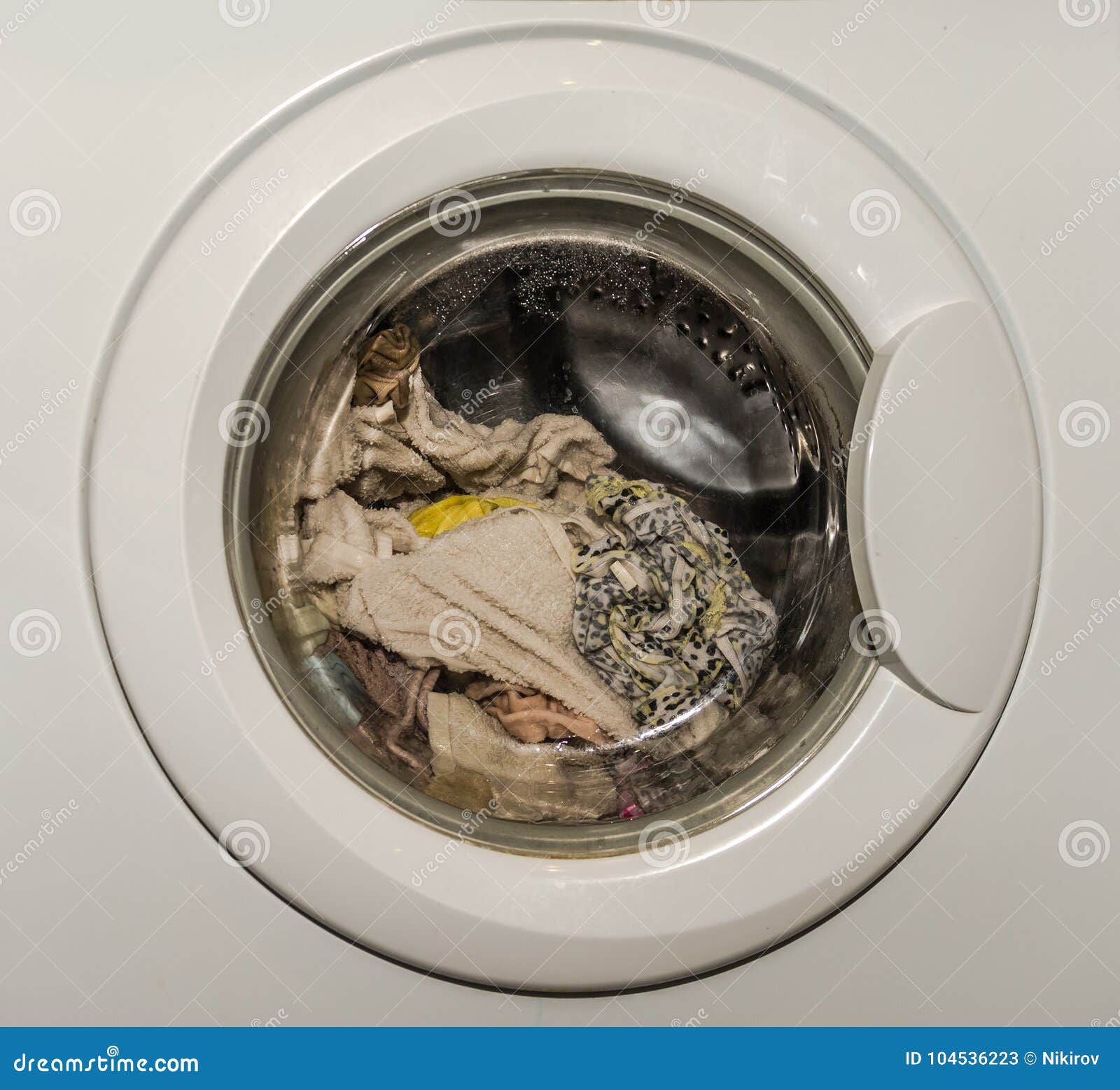 Washing Machine is Washing Dirty Laundry Stock Image - Image of ...