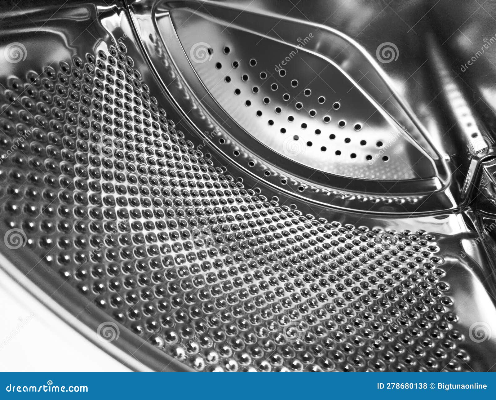 Washing Machine Drum Close Up. Washing Machine Background. Inside the ...
