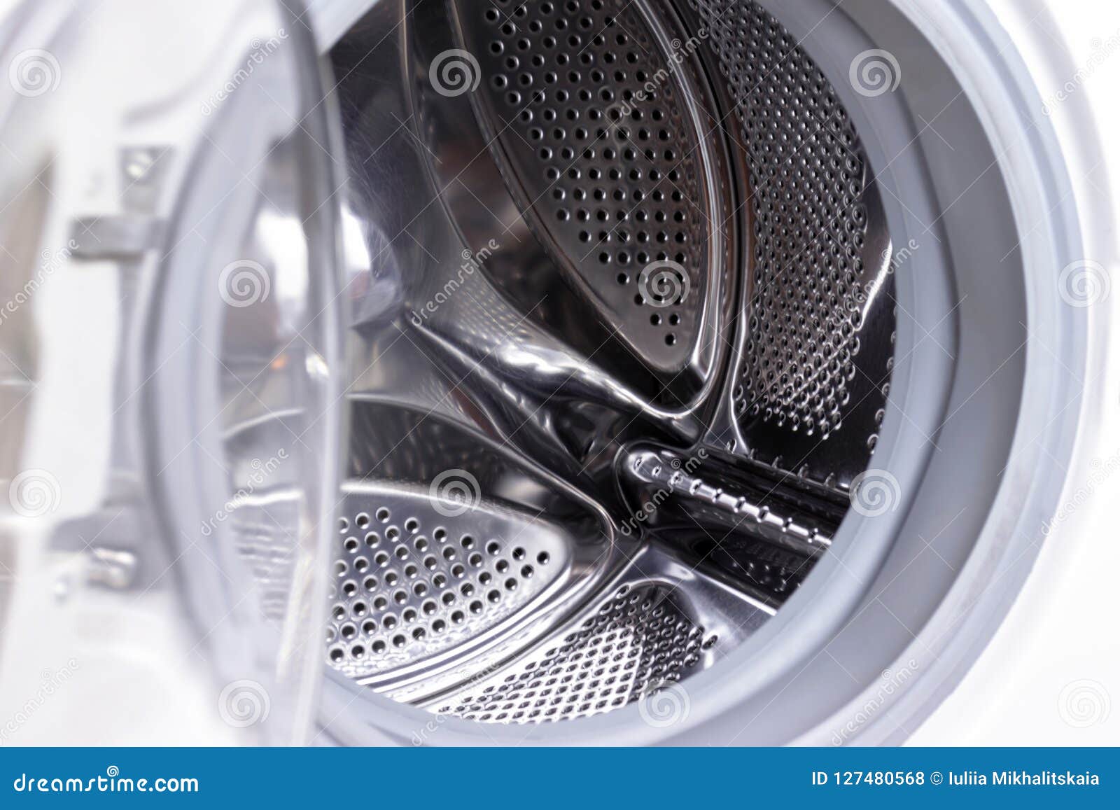 Washing Machine Drum Close Up, Laundry Concept Stock Photo - Image of ...