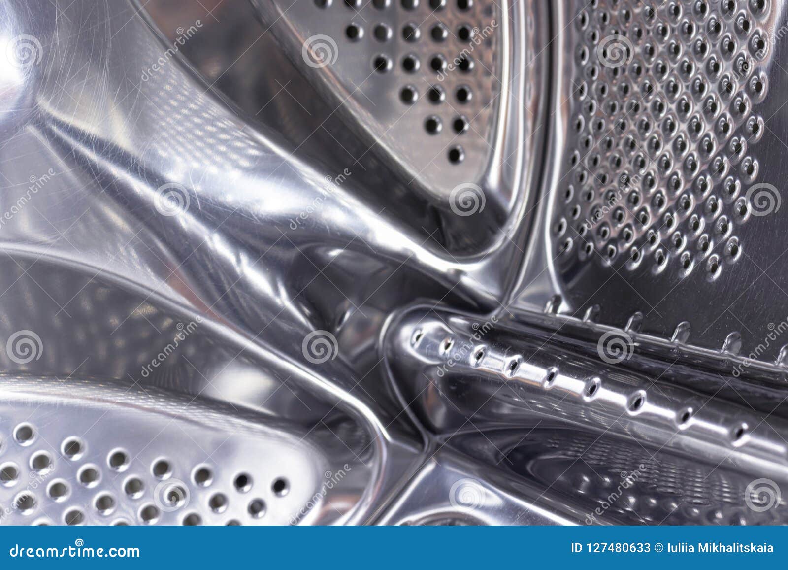 Washing Machine Drum Close Up, View from Inside Stock Image - Image of ...