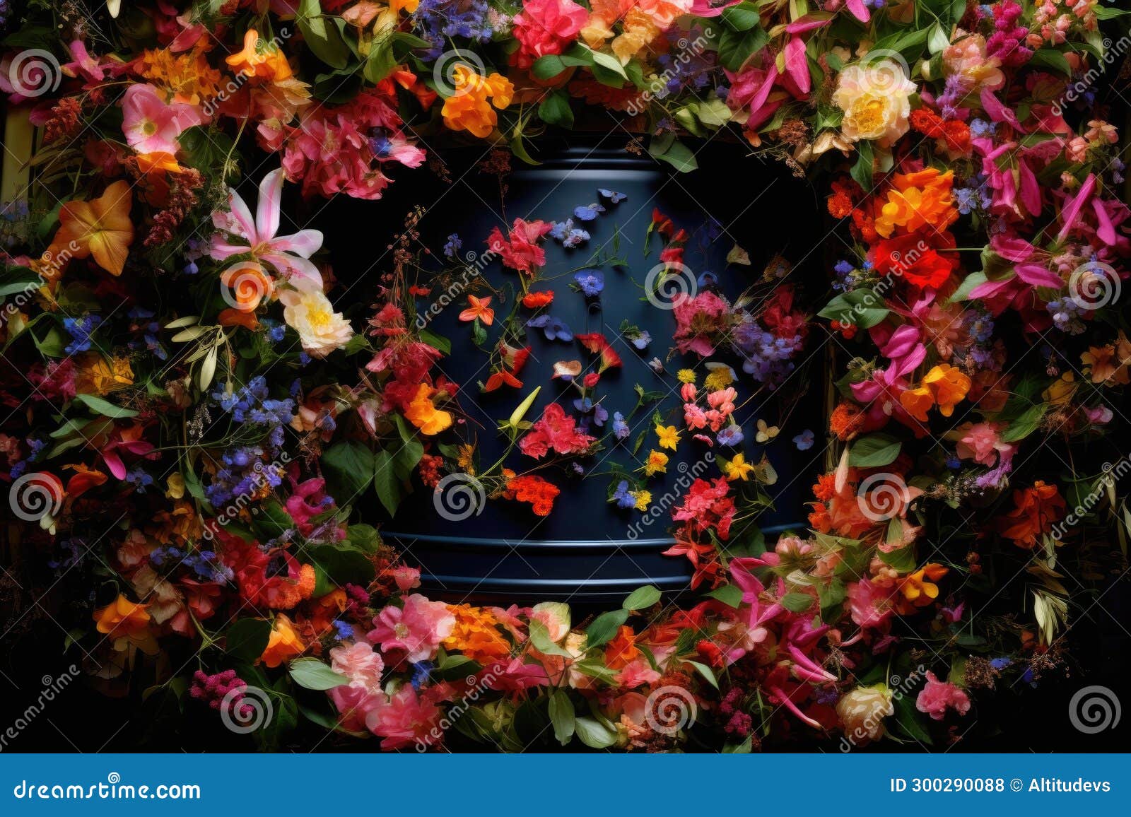 A Washing Machine Drum Filled with Vibrant Flowers Stock Photo - Image ...